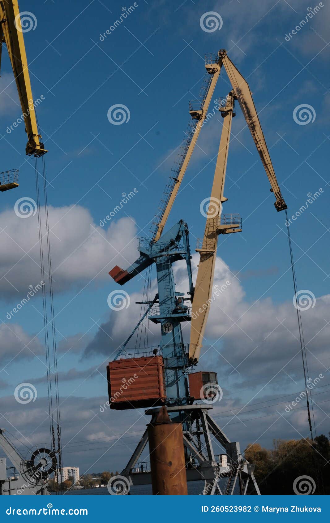 Construction Crane during the Construction of a High-rise Building ...