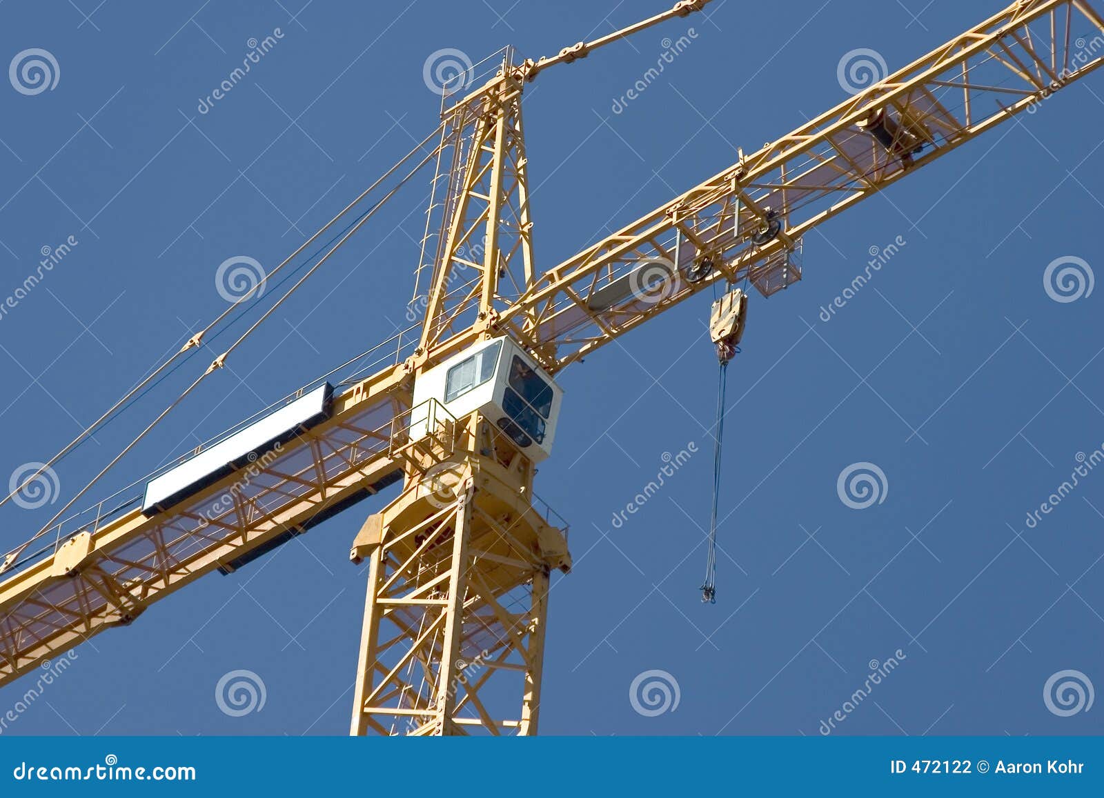 Construction Crane Detail stock photo. Image of hoist, construction ...
