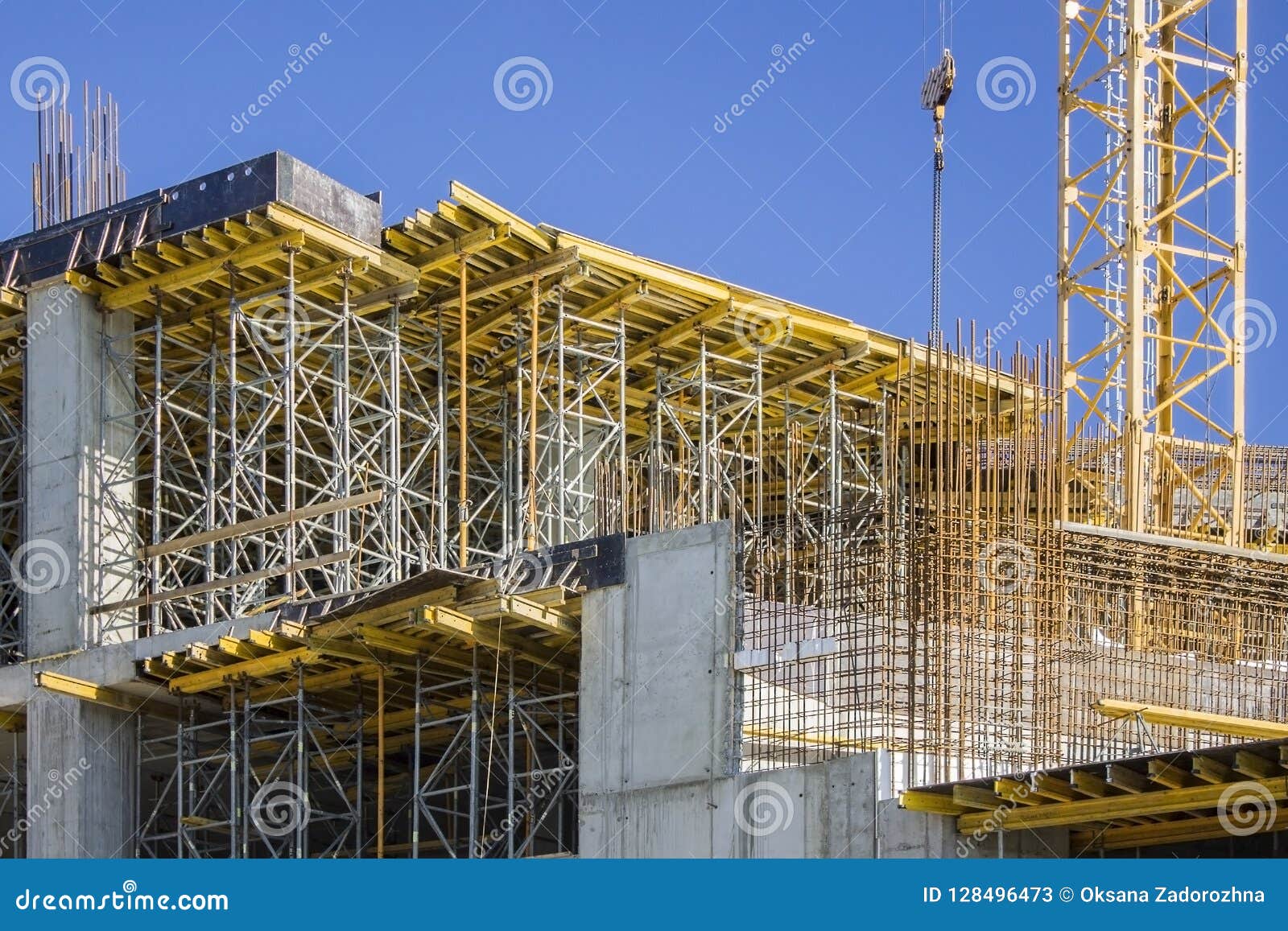 Construction Crane on Development Site. No People Stock Image - Image ...