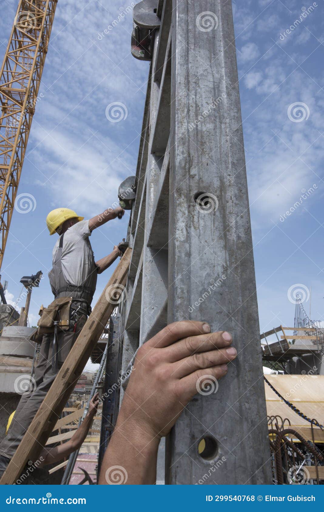 Construction Crane with Heavy Load Editorial Stock Photo - Image of ...