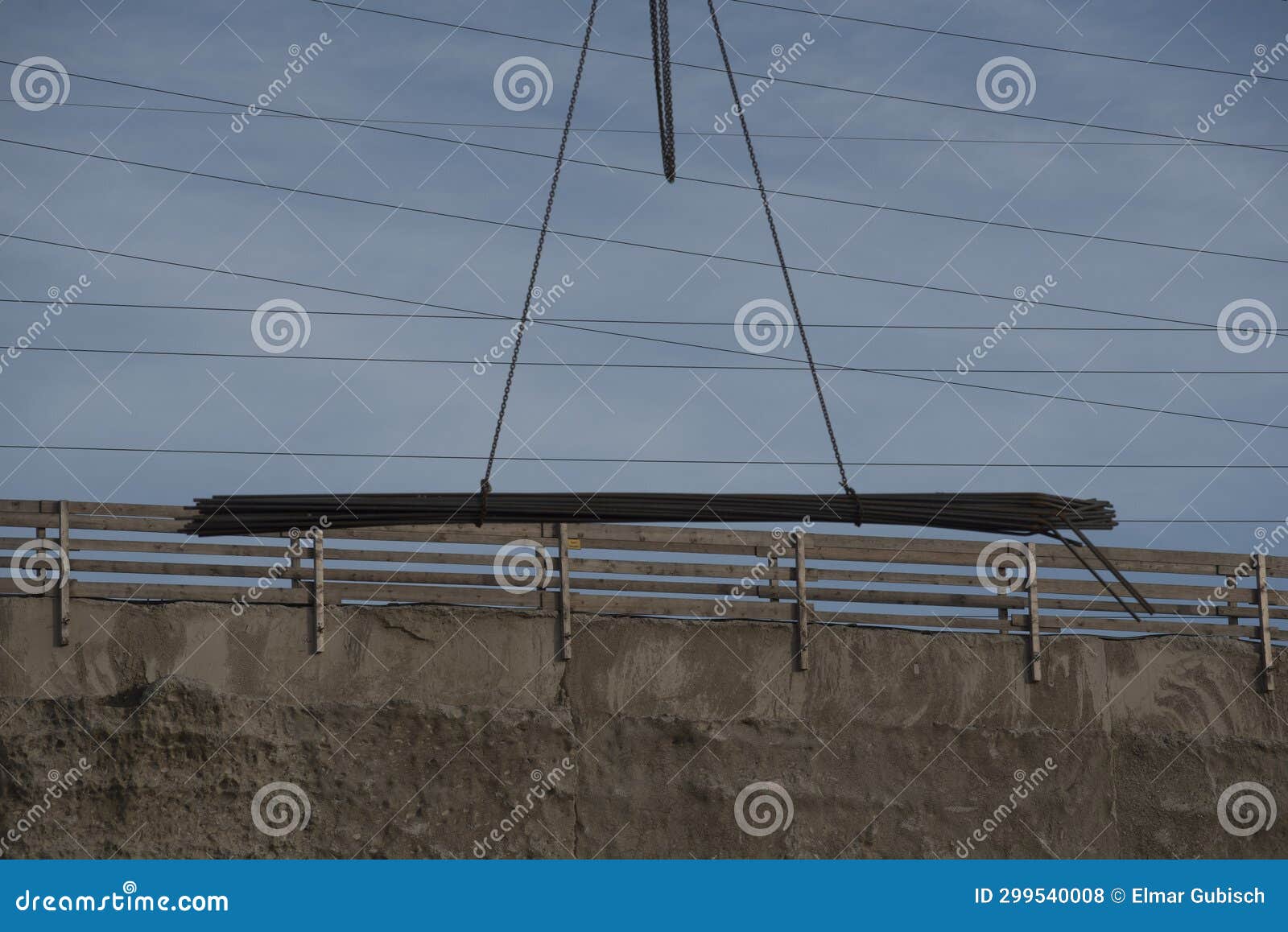 Construction Crane with Heavy Load Stock Photo - Image of machine, load ...