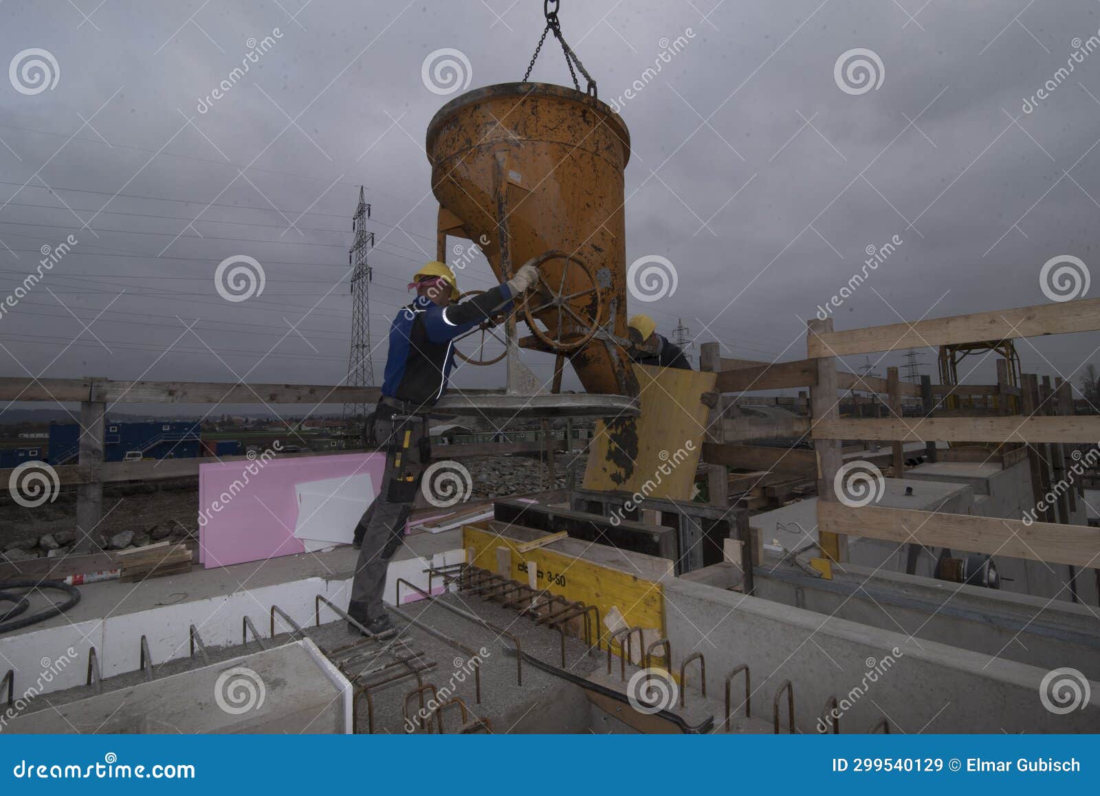 Construction Crane with Heavy Load Stock Image - Image of crane, cranes ...