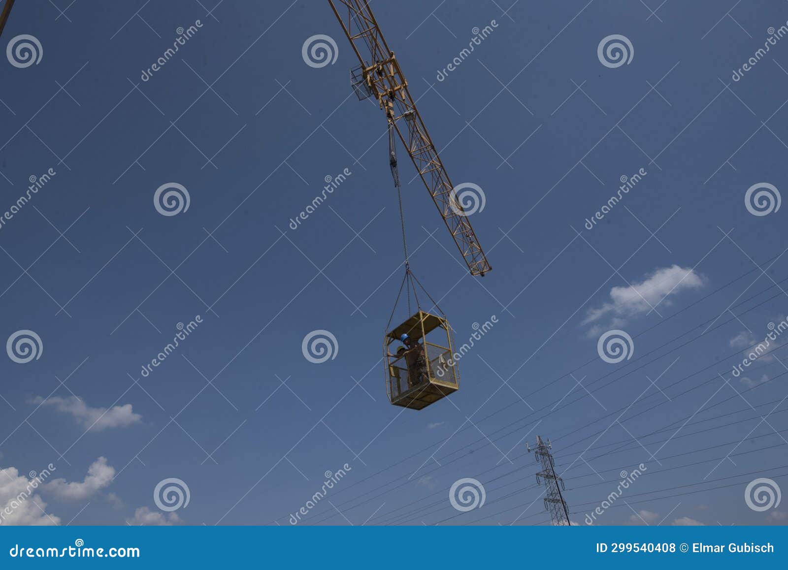 Construction Crane with Heavy Load Stock Photo - Image of economy, work ...
