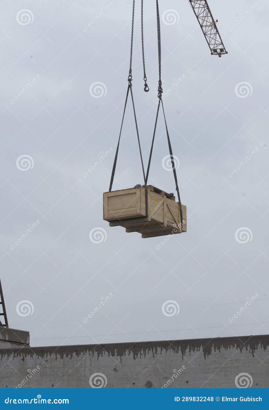 Construction Crane with Heavy Load Stock Photo - Image of site, cranes ...
