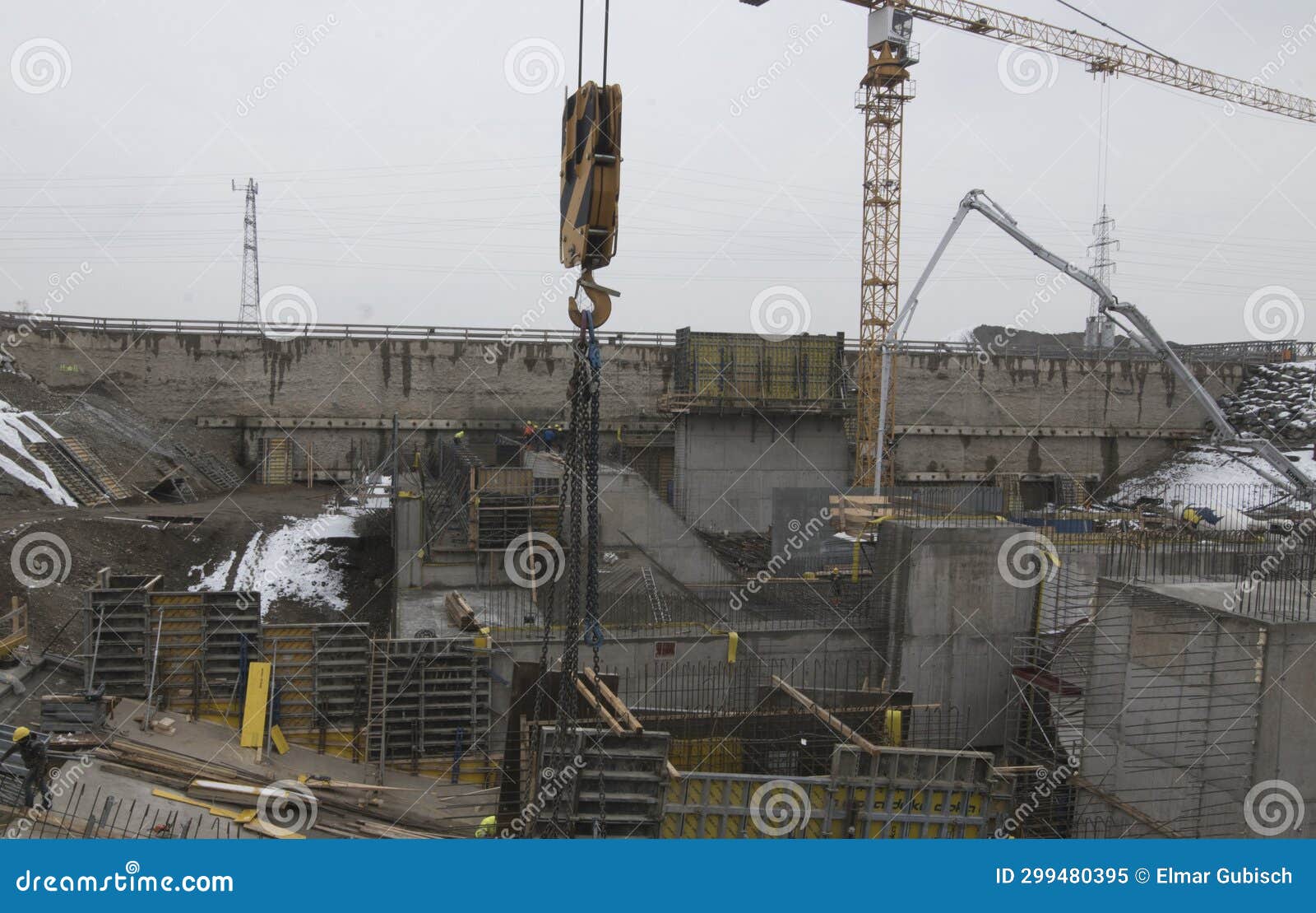 Construction Crane with Heavy Load Editorial Image - Image of ...