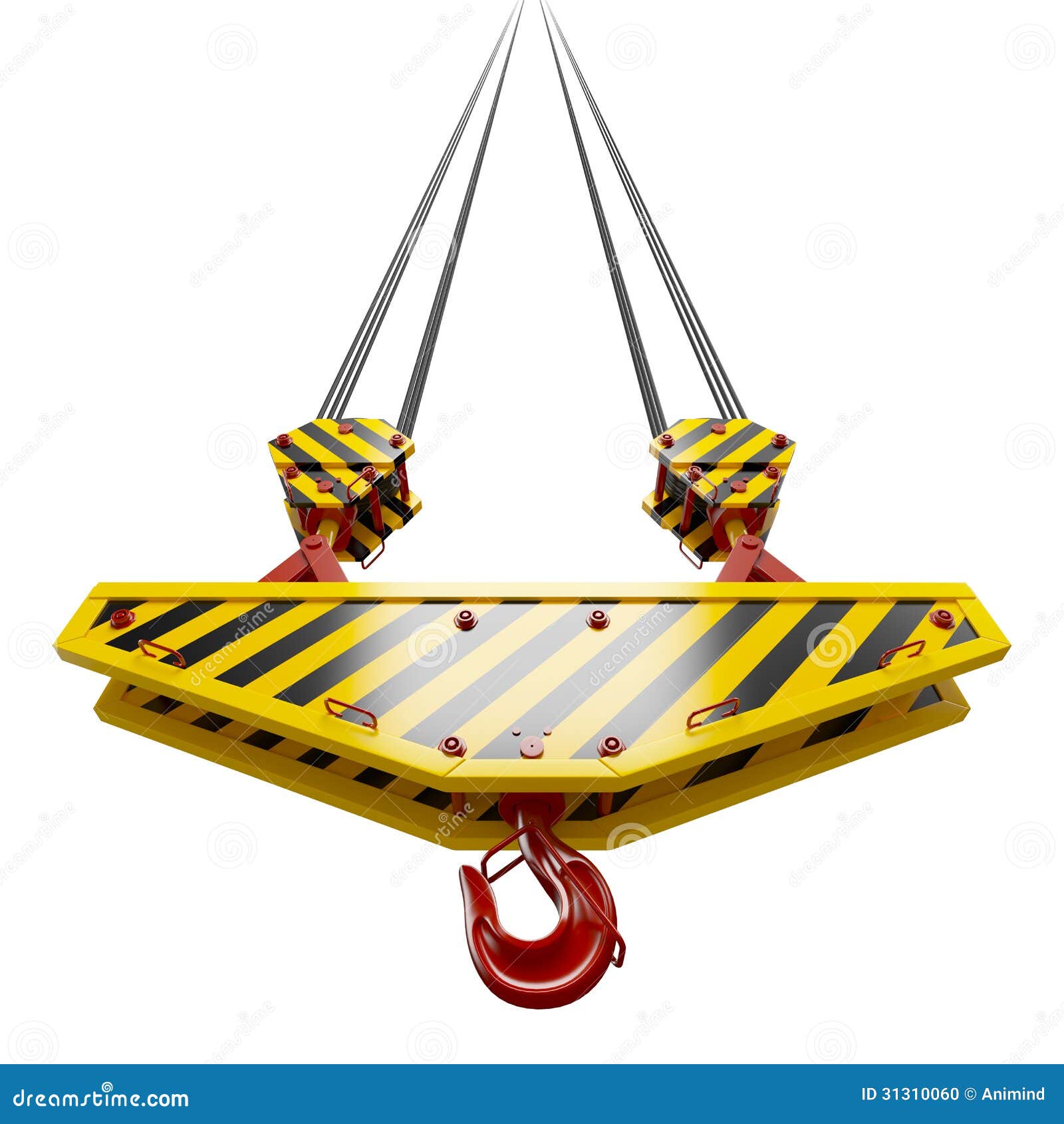 Construction crane hook stock illustration. Illustration of crane ...