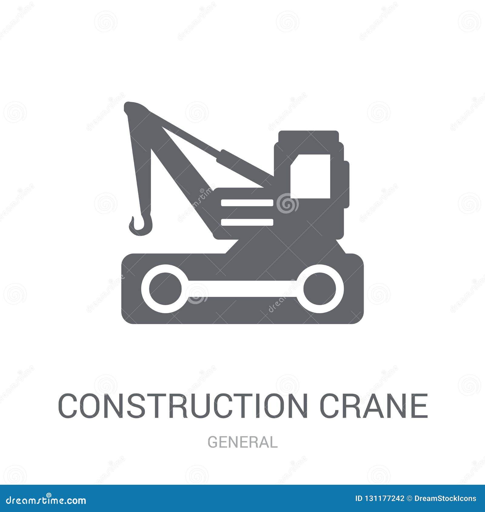 Construction Crane Icon. Trendy Construction Crane Logo Concept Stock ...