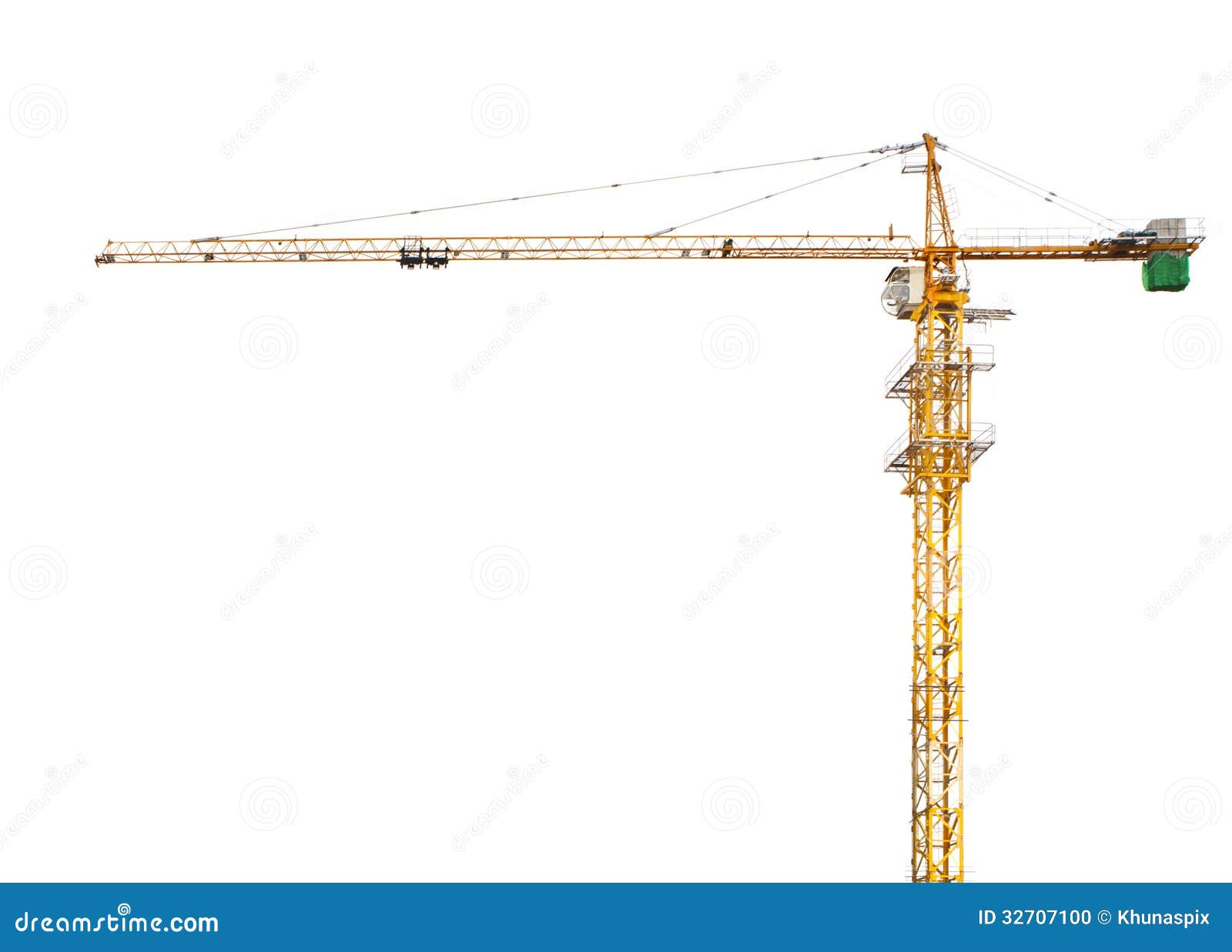 Construction Crane Isolated White Background Stock Photo - Image of ...
