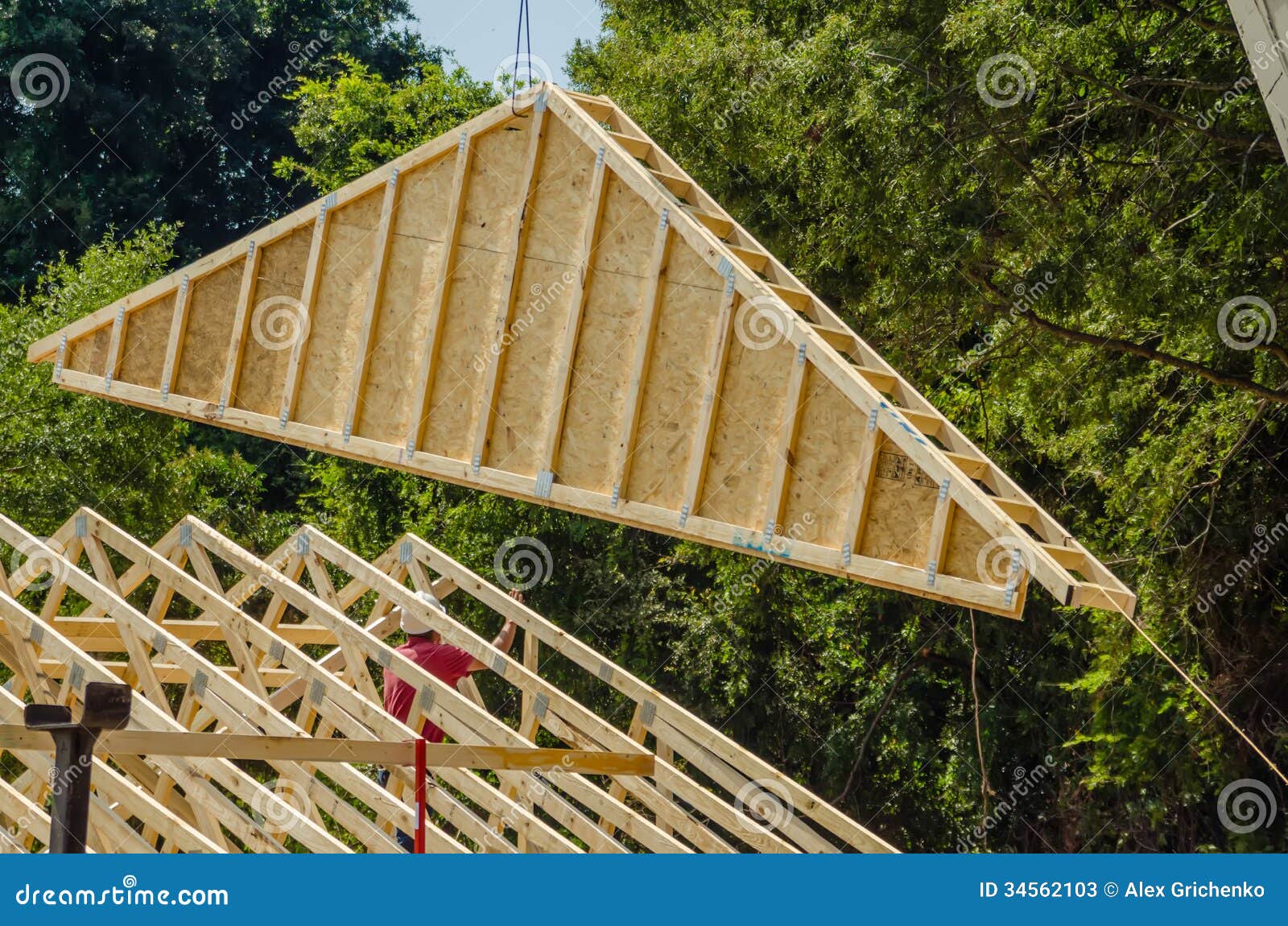 Construction Crane at a Job Site Stock Image - Image of construction ...