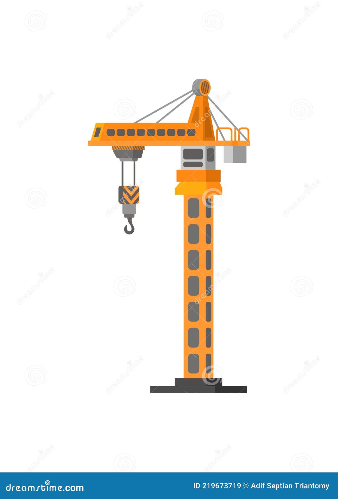Construction Crane. Simple Flat Illustration. Stock Vector ...