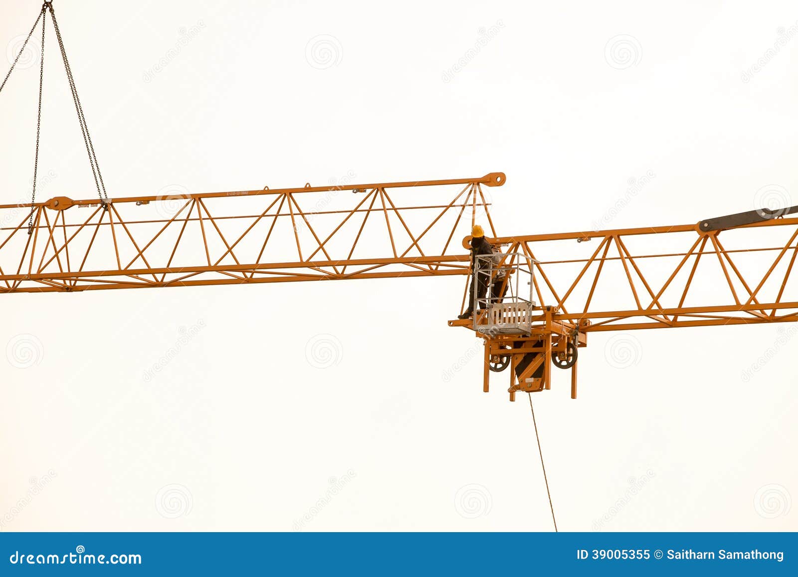 The Construction Crane on Sunset Stock Image - Image of architecture ...