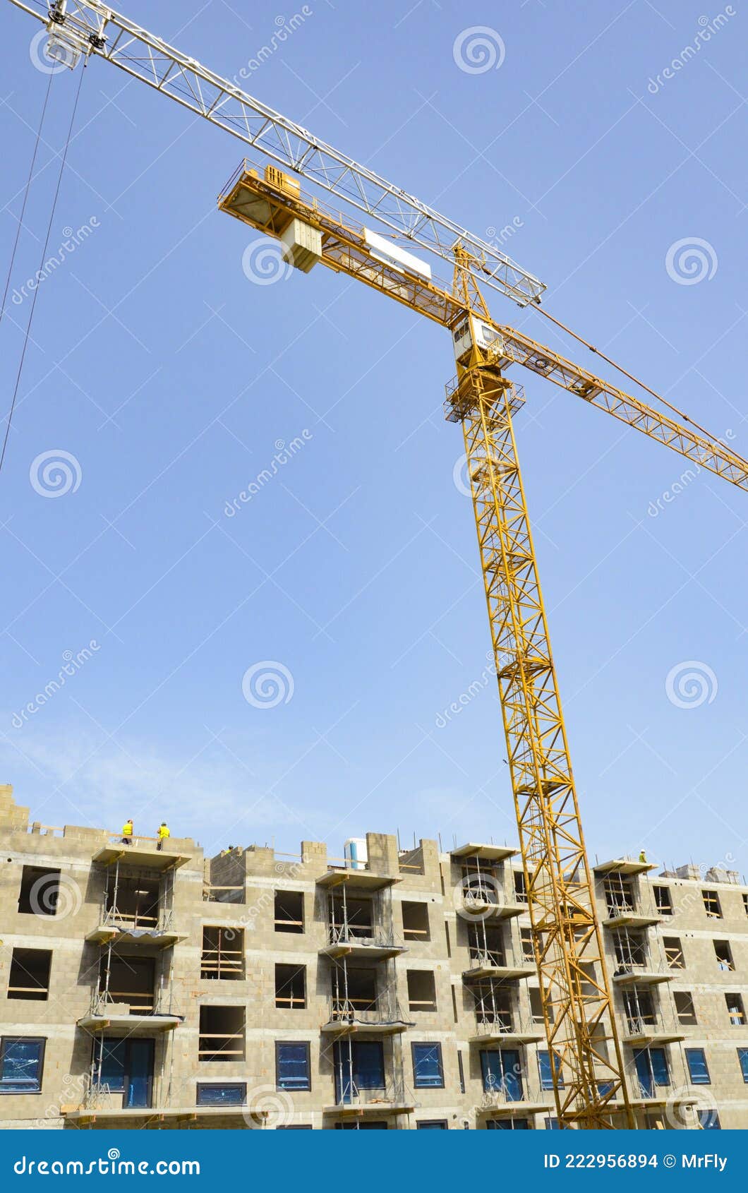 Construction Crane, Tall Machinery Stock Photo - Image of yellow ...