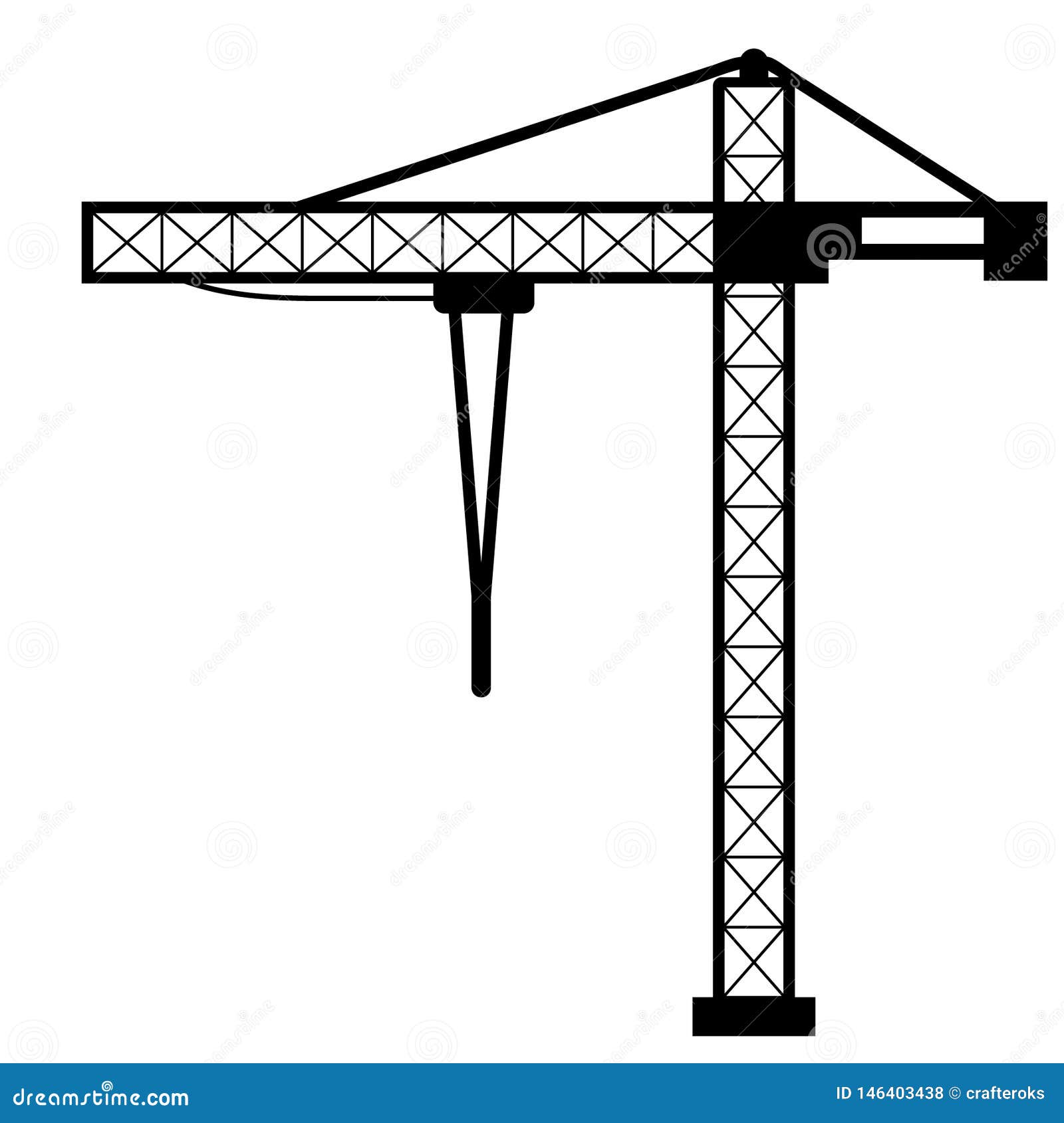 Construction Crane Vector Eps Illustration by Crafteroks Stock Vector ...