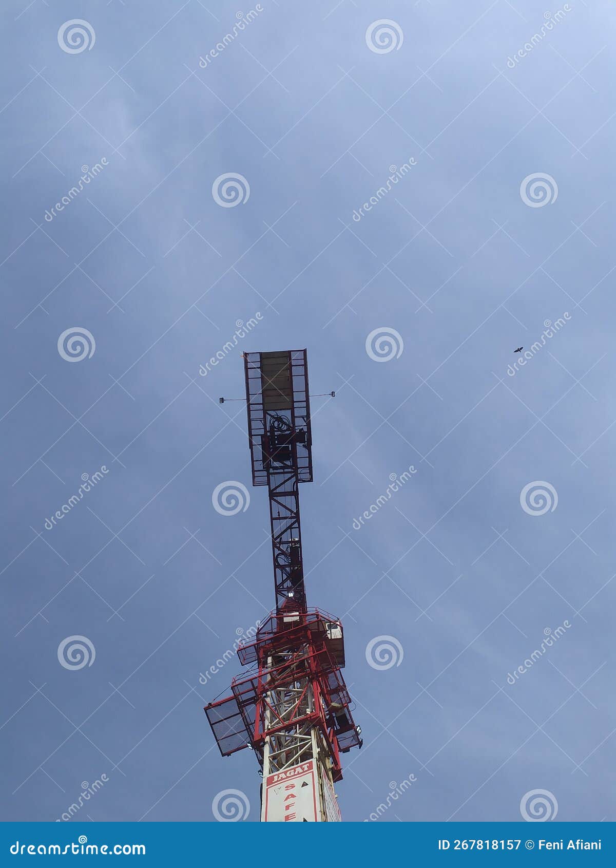 Construction Crane View from Below Stock Image - Image of cloud, spire ...