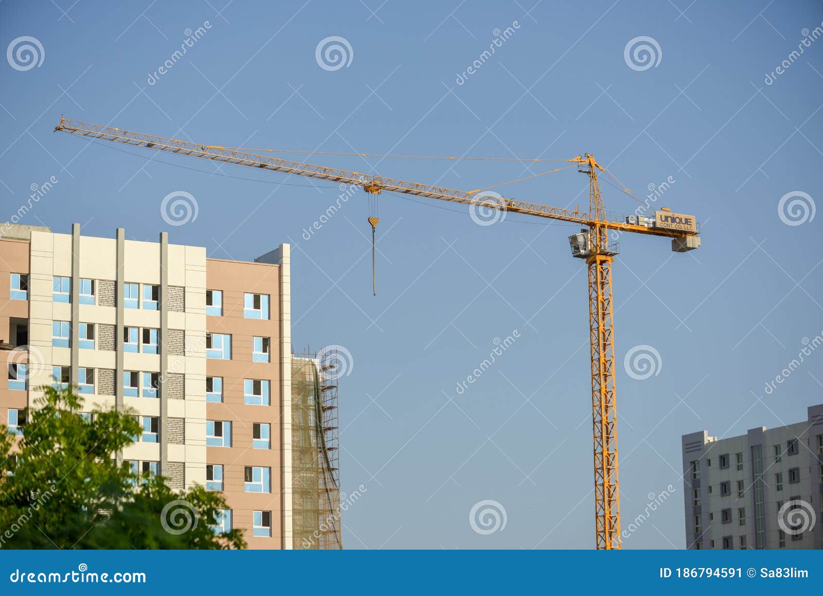 Construction Crane at Work, Muscat, Oman Editorial Photo - Image of ...
