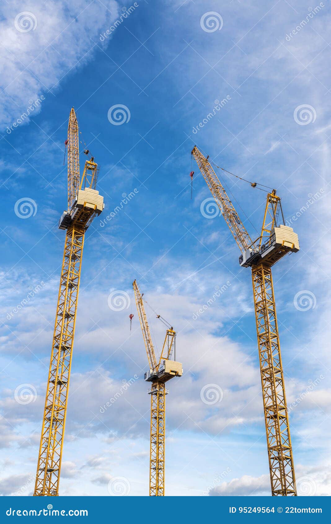Construction Cranes in Berlin, Germany Stock Photo - Image of work ...