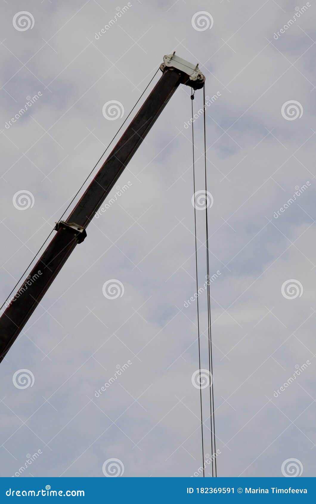 Construction Cranes with Boom Structure. Stock Image - Image of cable ...