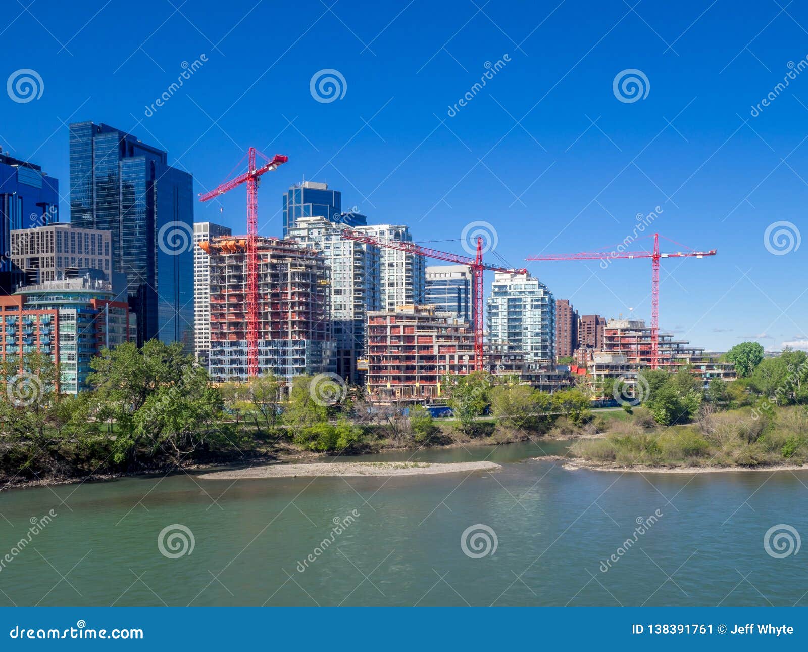 Construction Cranes in Calgary, Alberta Editorial Photo - Image of ...