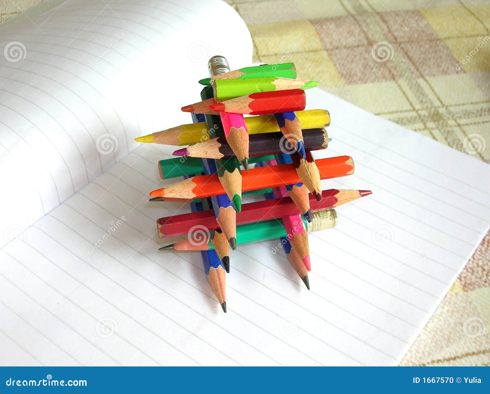 Construction of crayons stock photo. Image of multicolored - 1667570