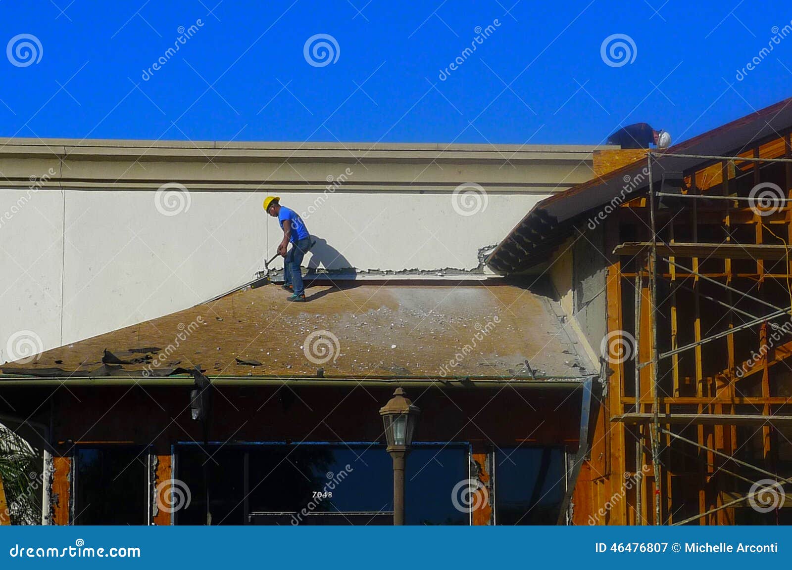 Construction Crew-framing Project Editorial Photography - Image of roof ...