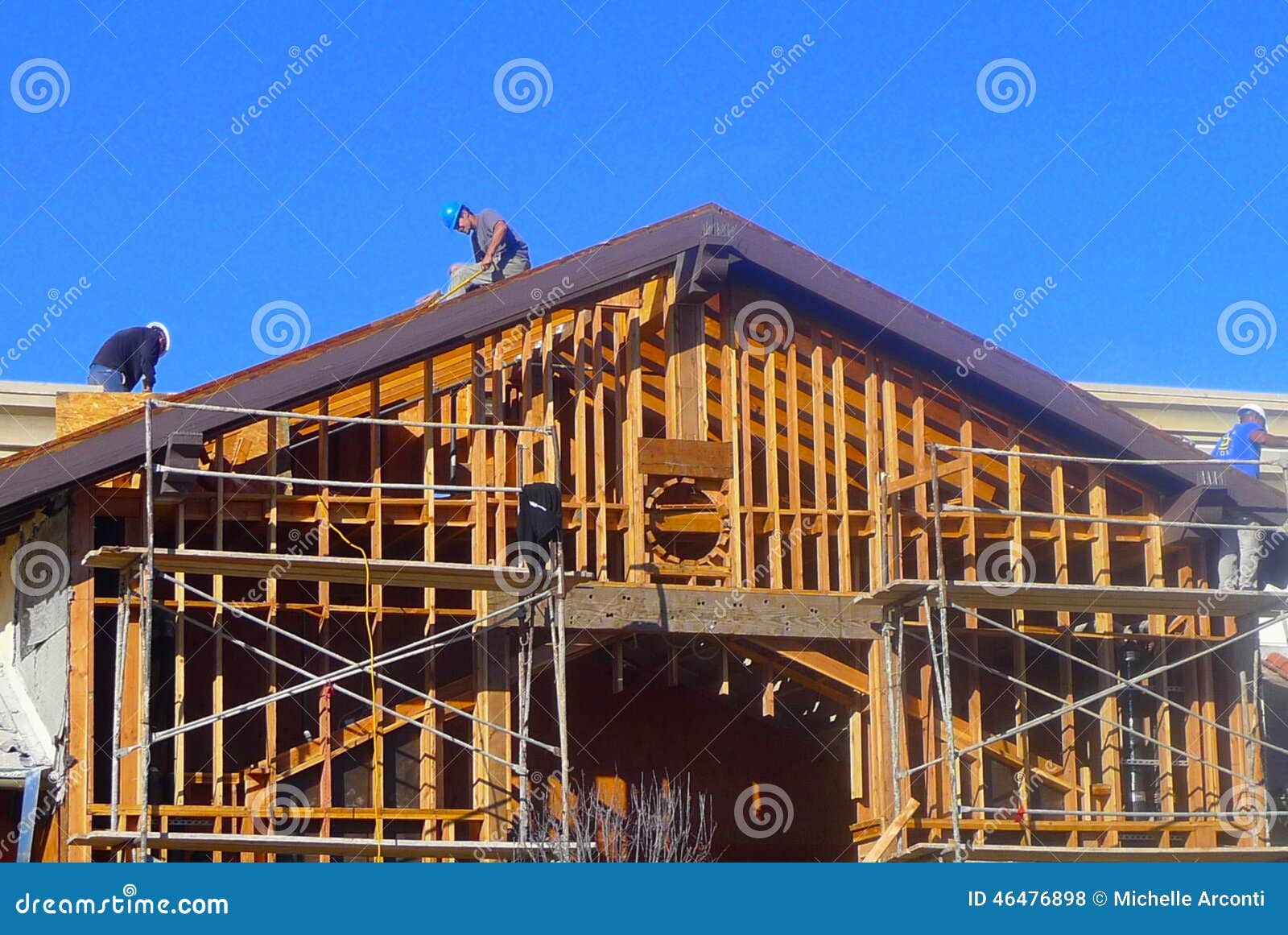 Construction Crew-framing Project Editorial Stock Photo - Image of ...