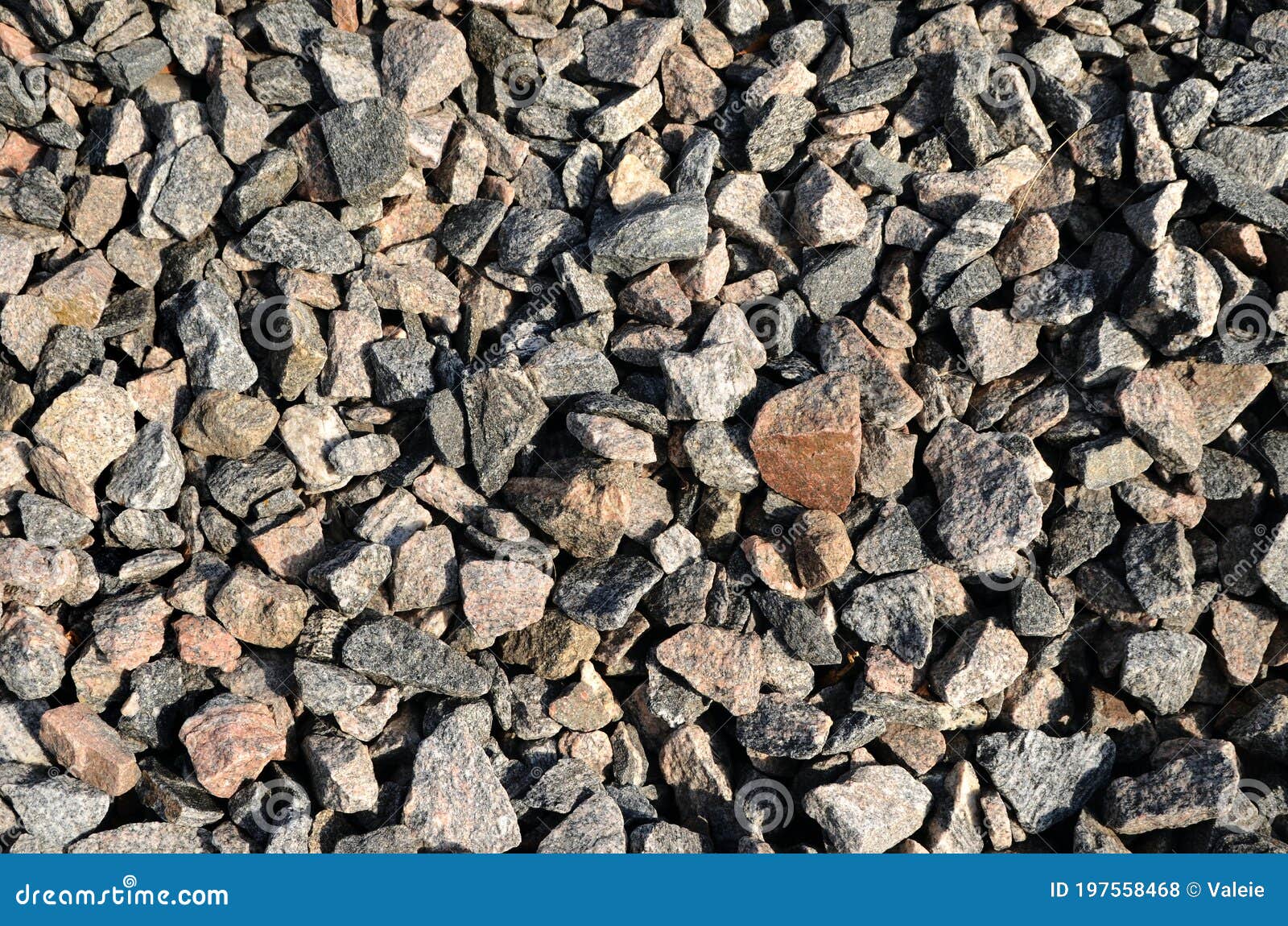 Construction Crushed Stone is a Broken Granite Stone Stock Photo ...