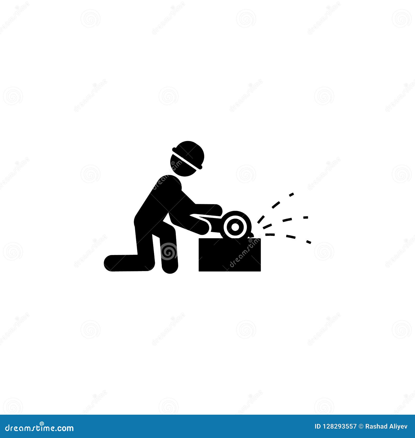 Construction, Cutting Worker Icon. Element of Construction Worker for ...