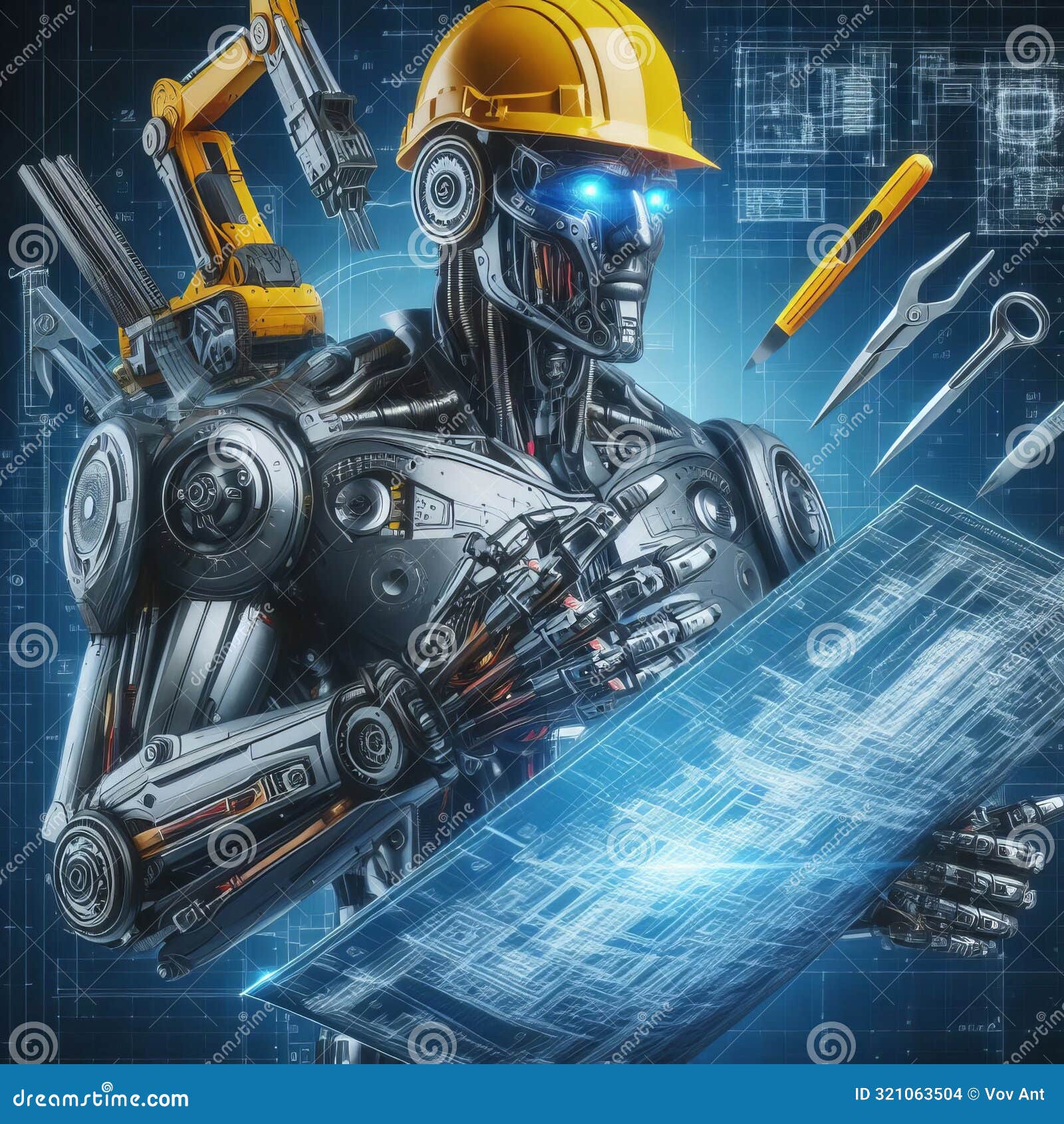 102 131. Construction Cyborg with Heavy Lifting Capabilities, P Stock ...