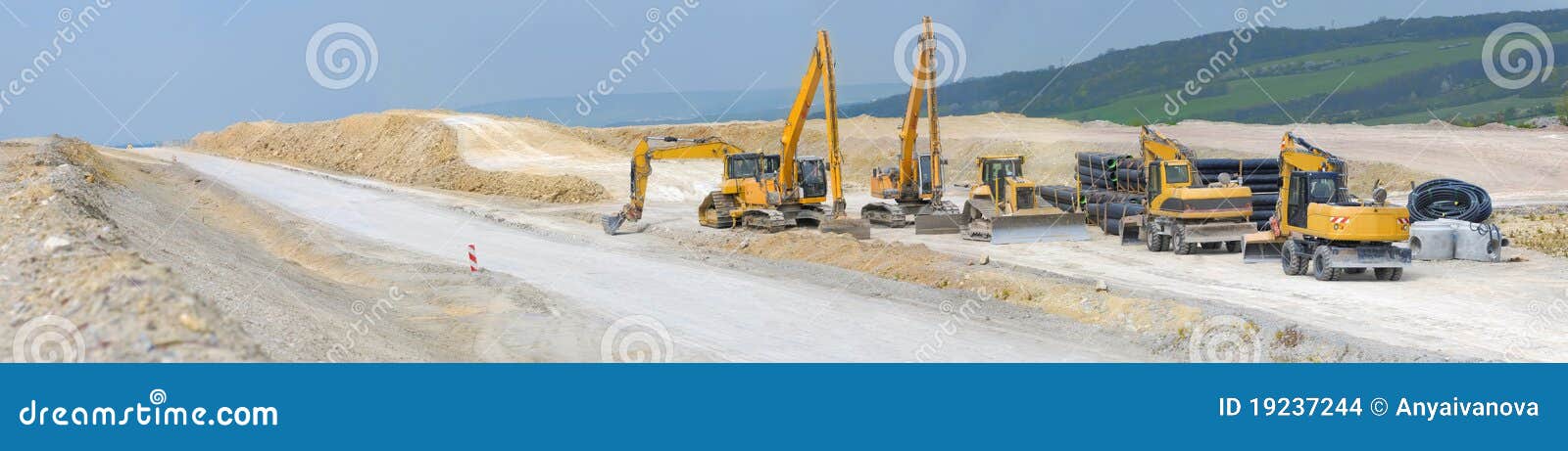 Construction D'autoroute, Panorama Photo stock - Image du allemagne ...