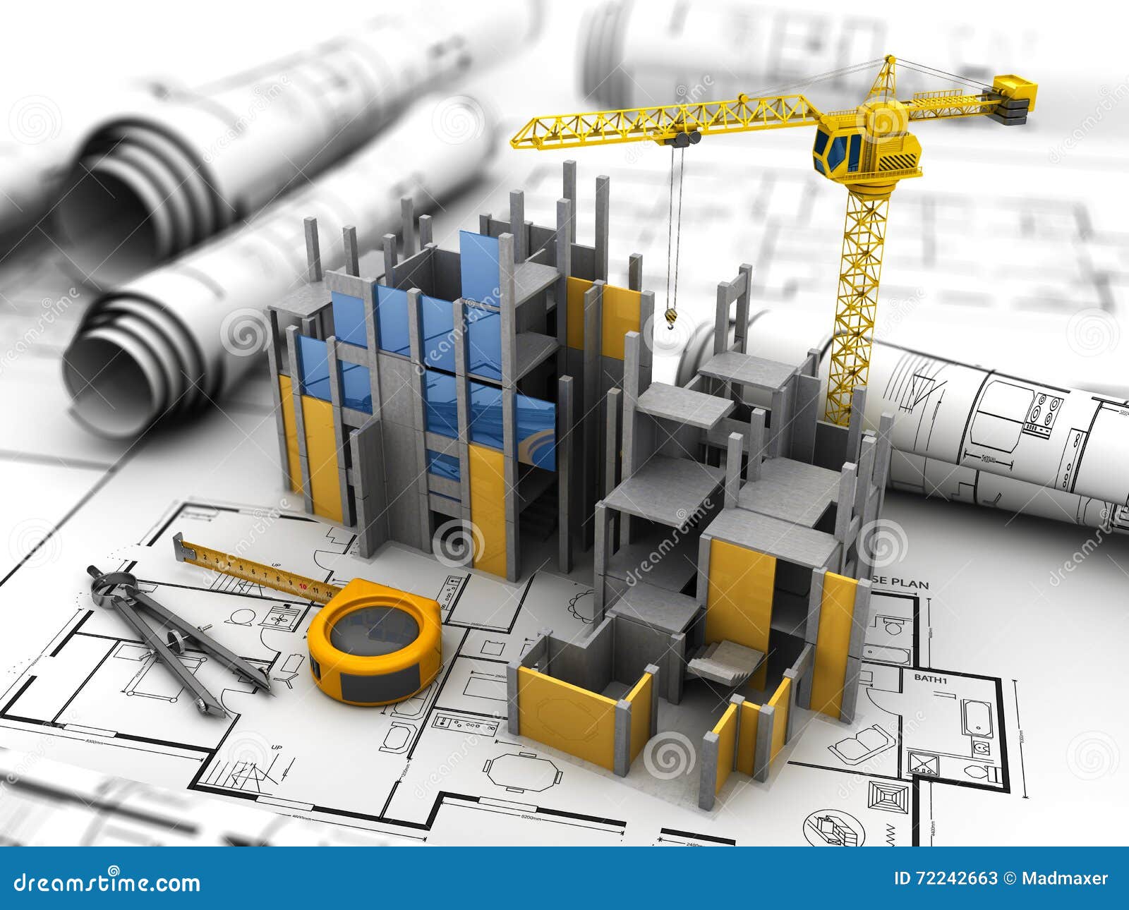 Construction stock illustration. Illustration of model - 72242663