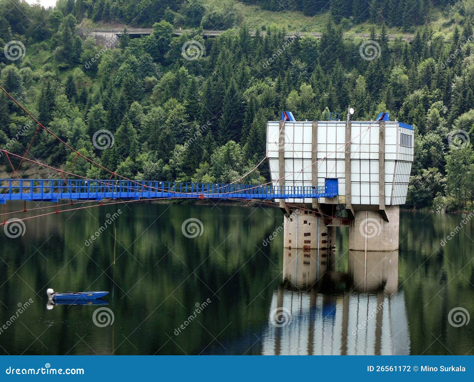 Construction on the dam stock photo. Image of construction - 26561172