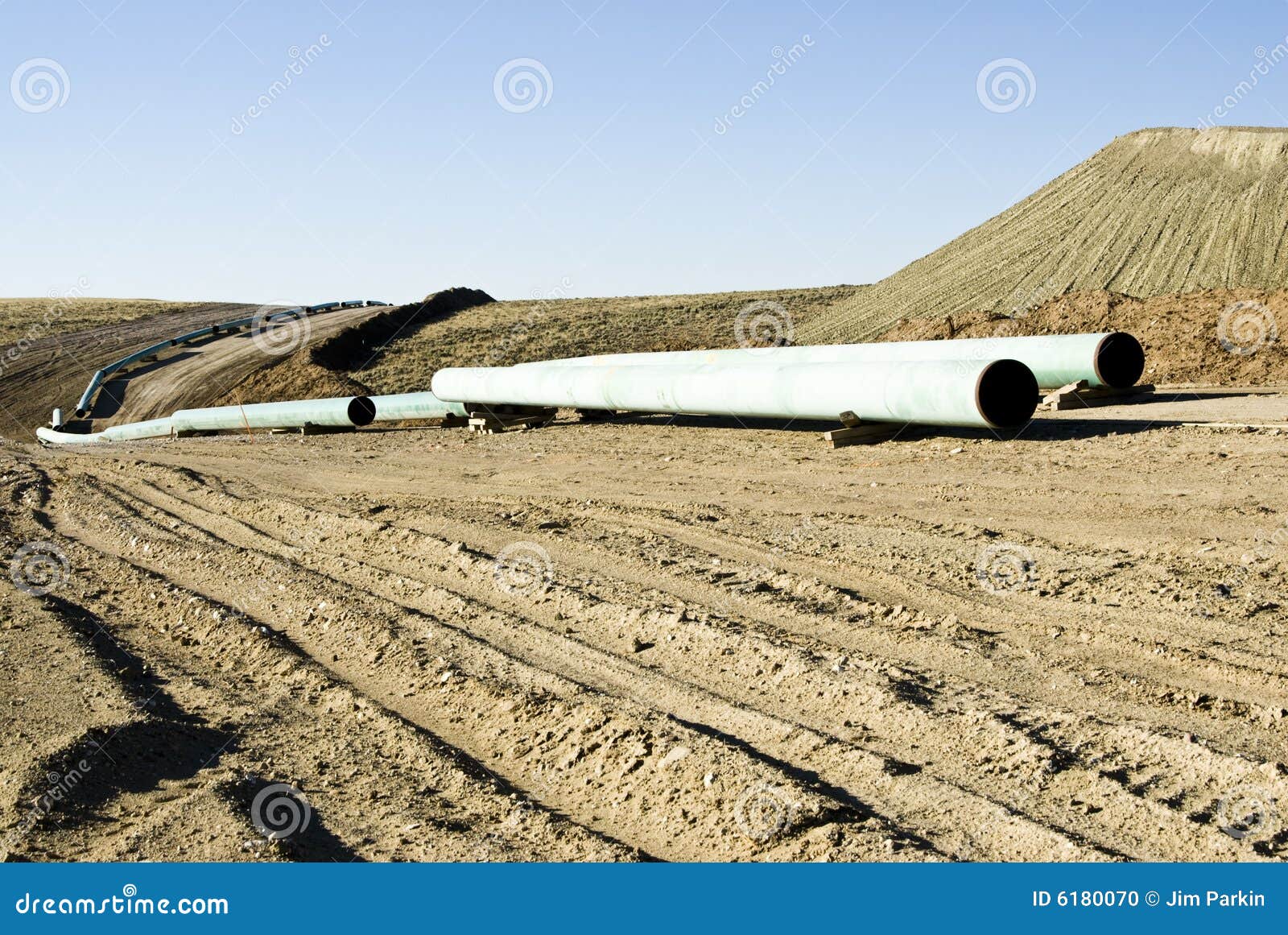 Construction de gazoduc photo stock. Image du horizontal - 6180070