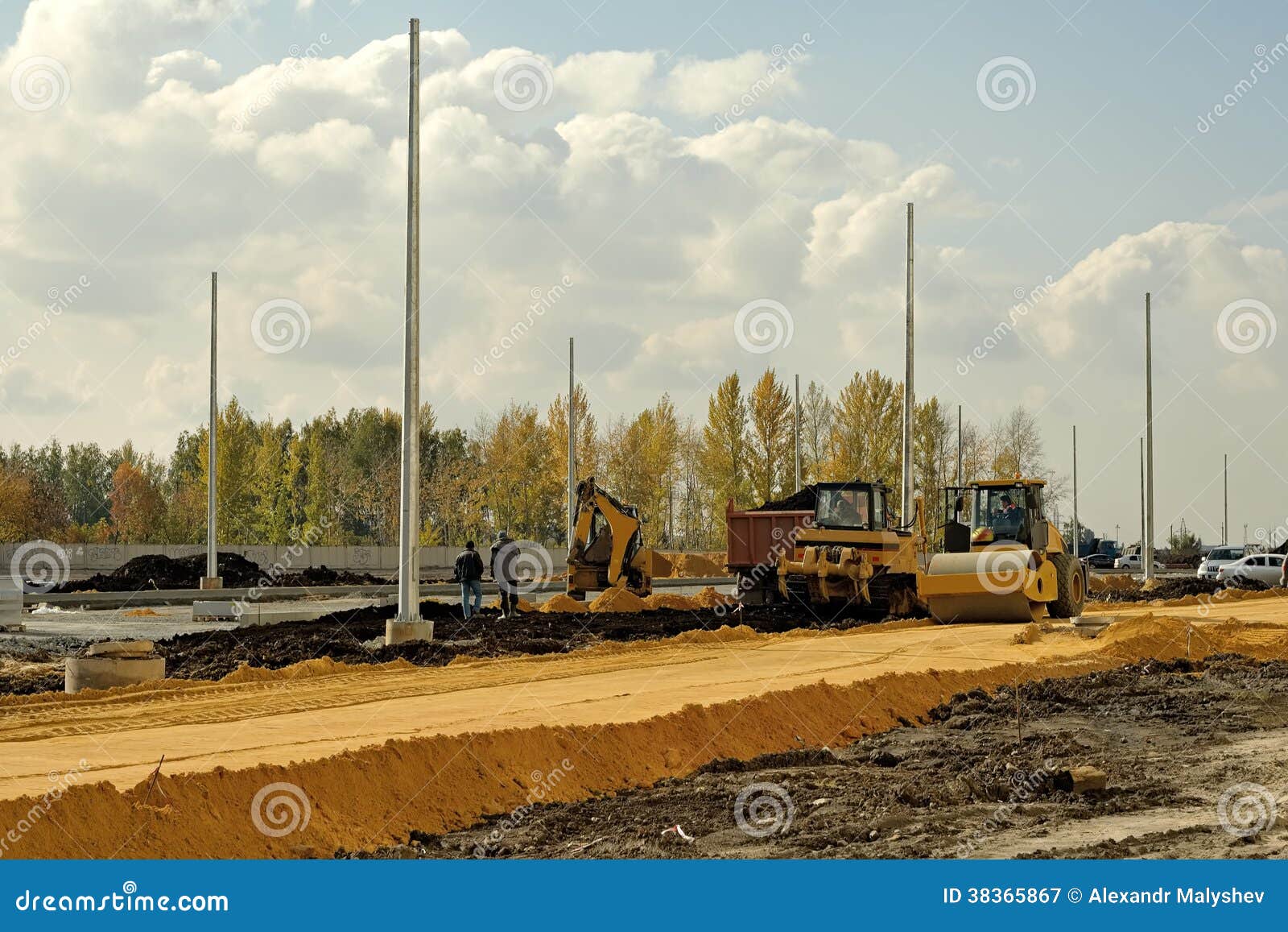 Construction de la route. image stock. Image du développement - 38365867