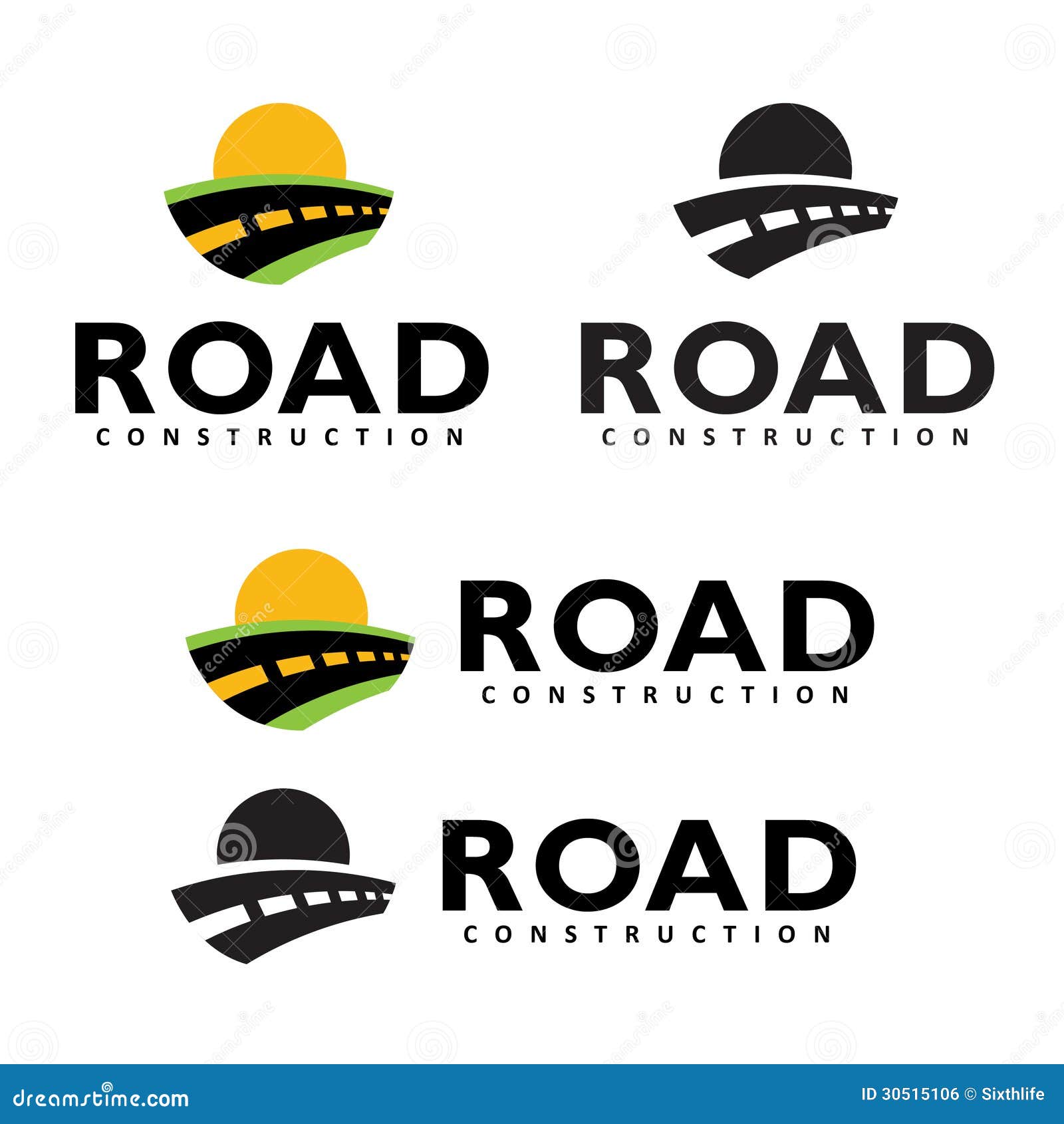 Construction de routes illustration stock. Illustration du logo - 30515106