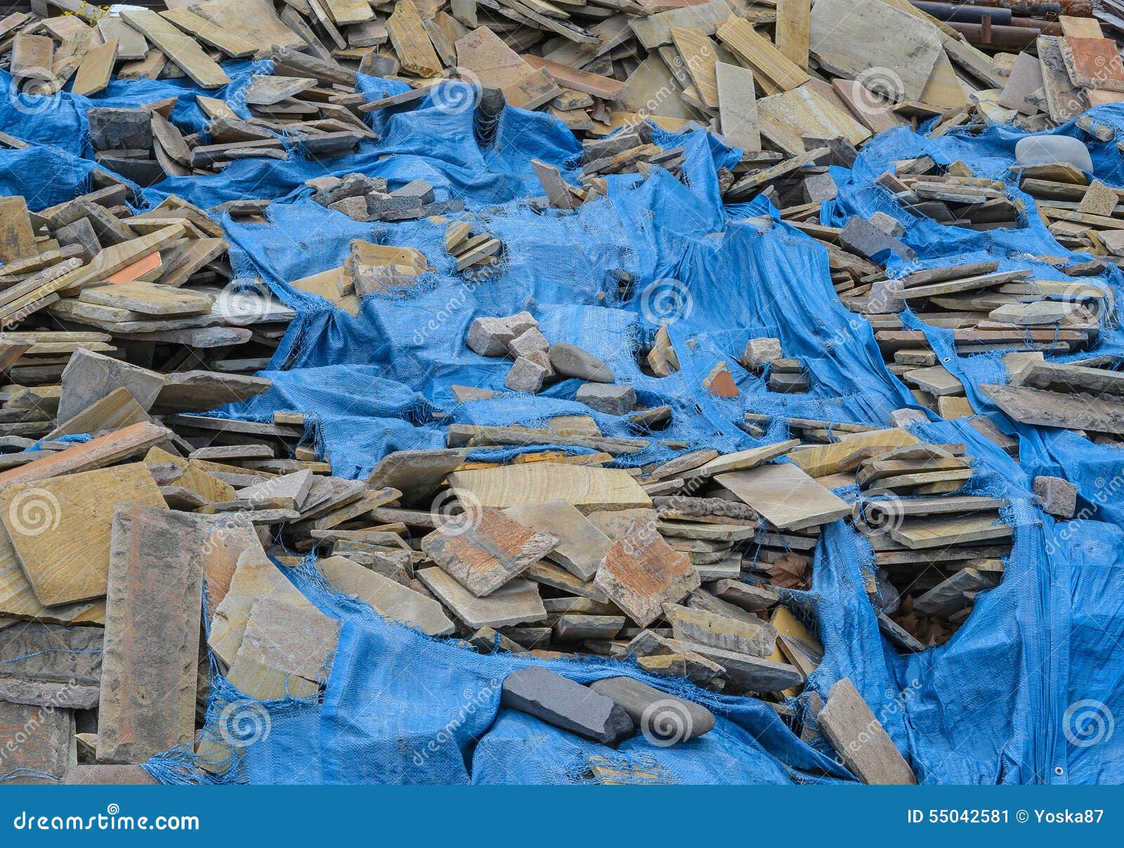 Construction debris stock image. Image of destruction - 55042581