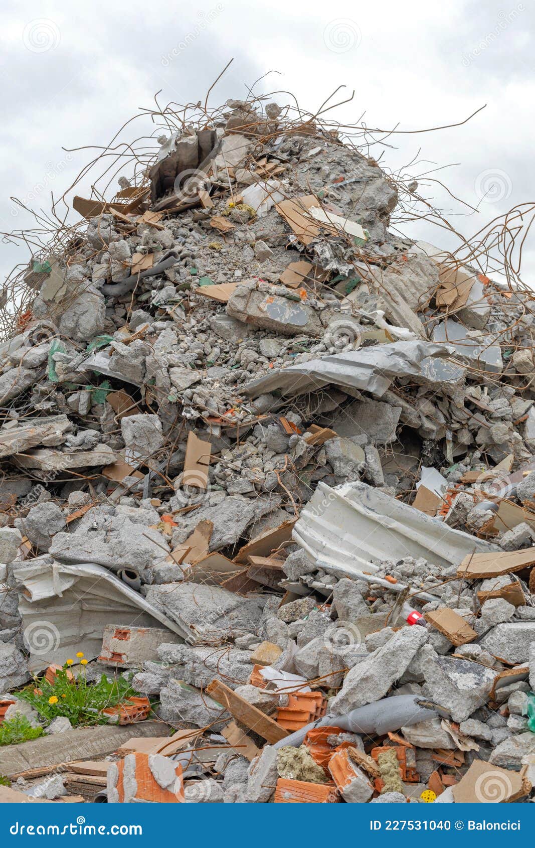 Construction Debris Pile stock photo. Image of industry - 227531040
