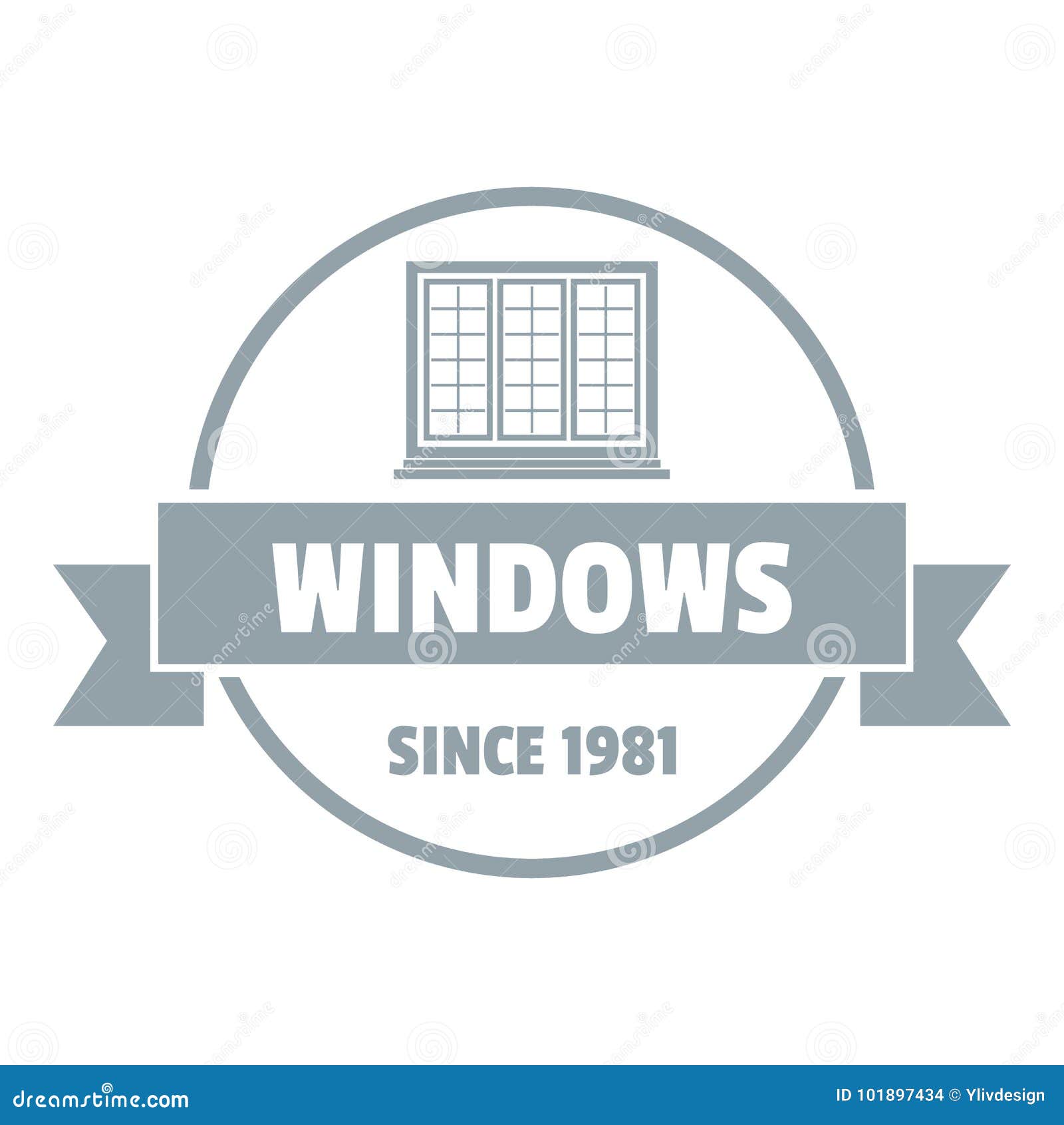 Construction Decorative Logo, Gray Monochrome Style Stock Vector ...