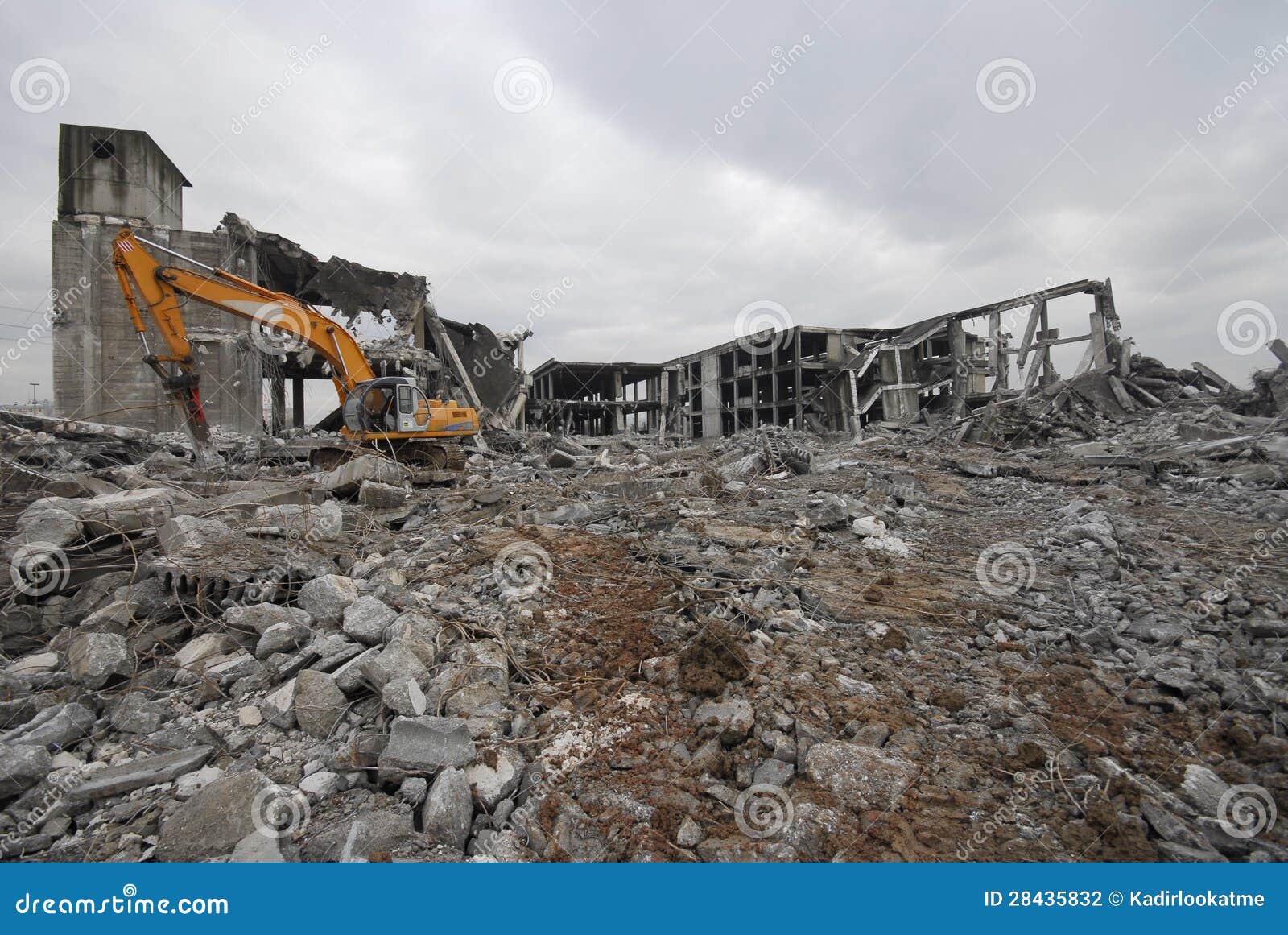 Construction demolition stock photo. Image of excavator - 28435832