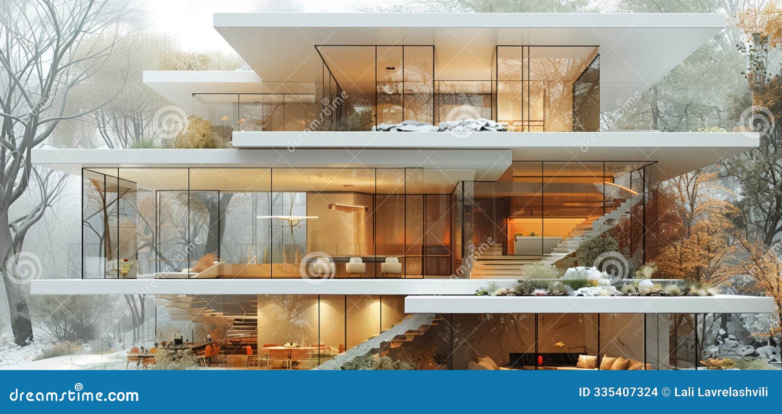 Construction Design Featuring Transparent Layers, Blending Modern ...