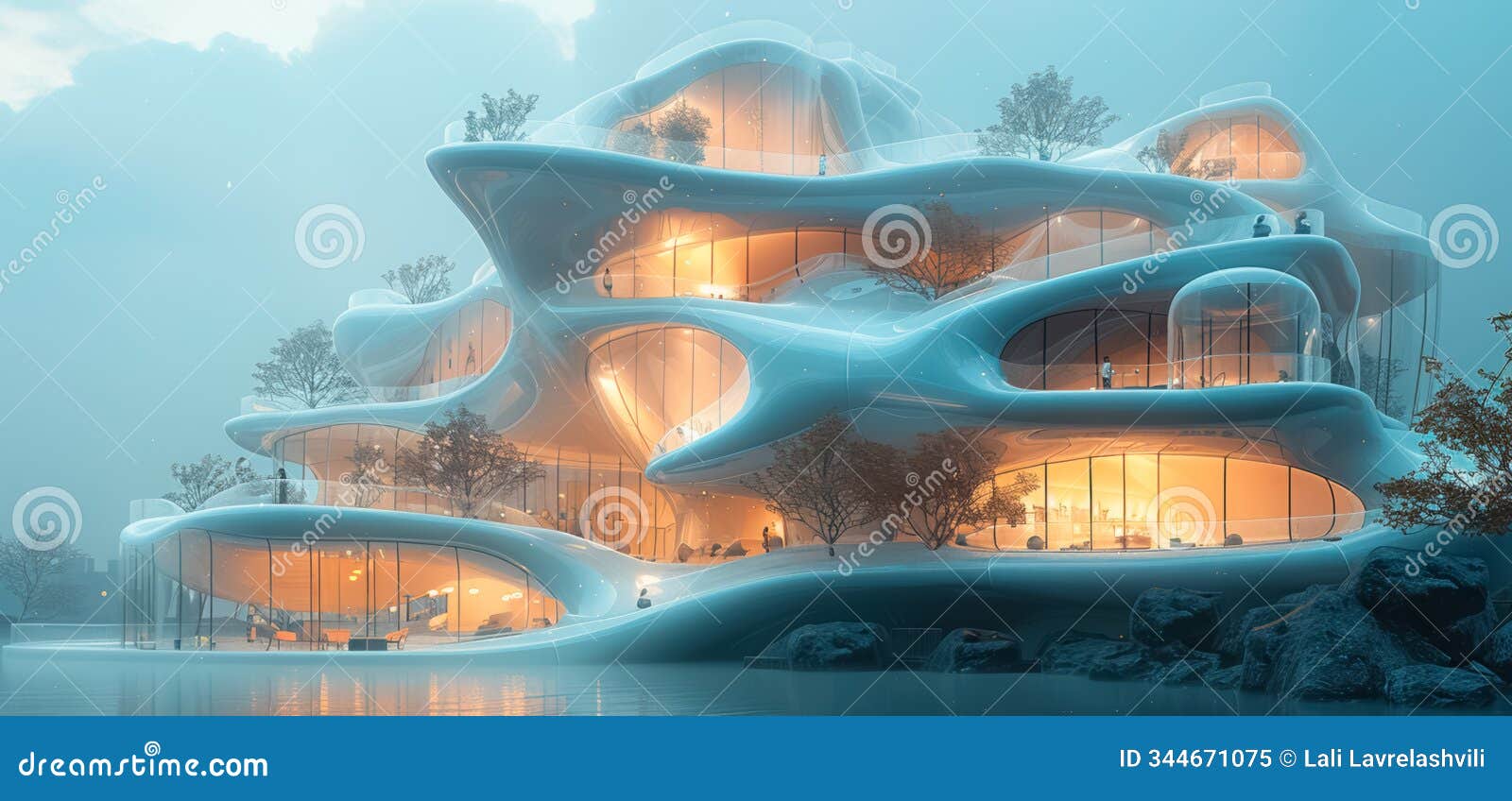 Construction Design Featuring Transparent Layers, Blending Modern ...