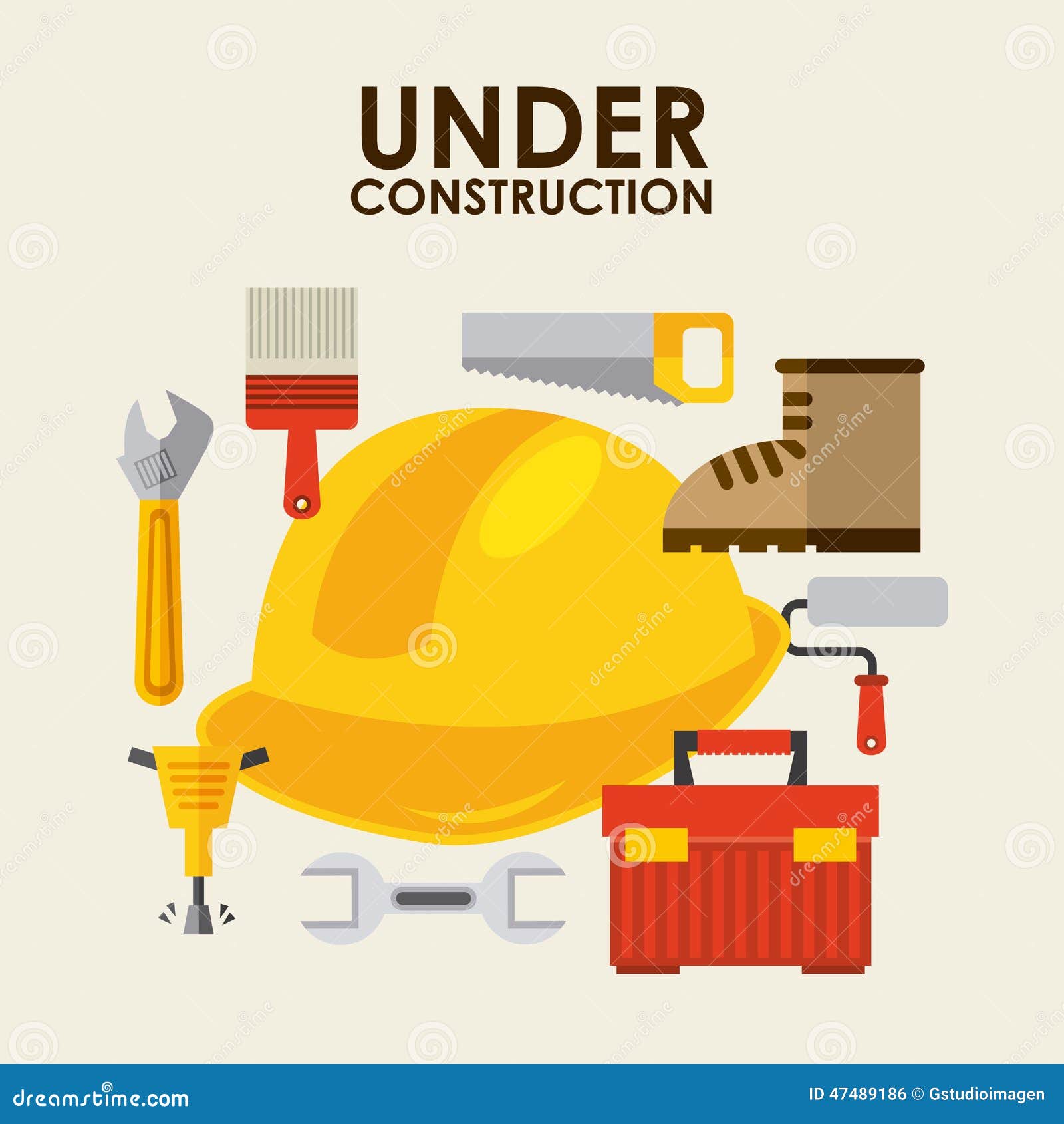 Construction design stock vector. Illustration of hammer - 47489186