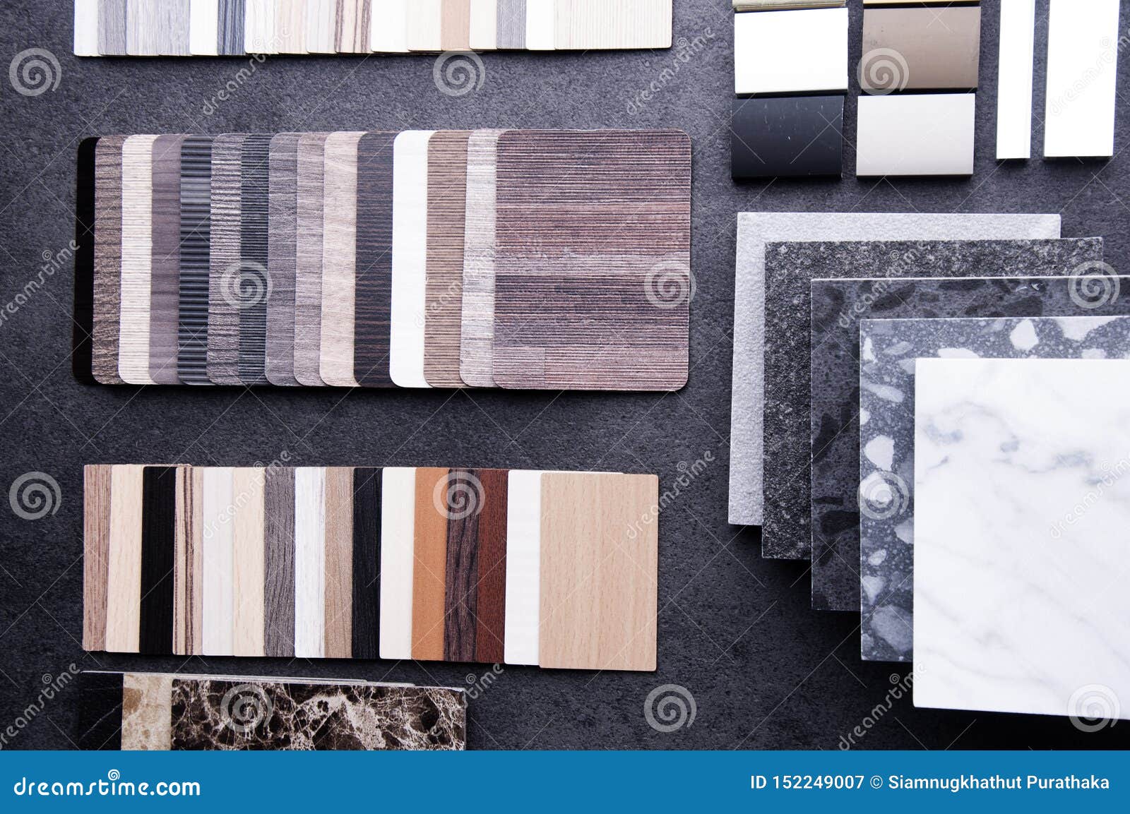 Construction Design. Interior Material Design Concept. Wood Texture ...