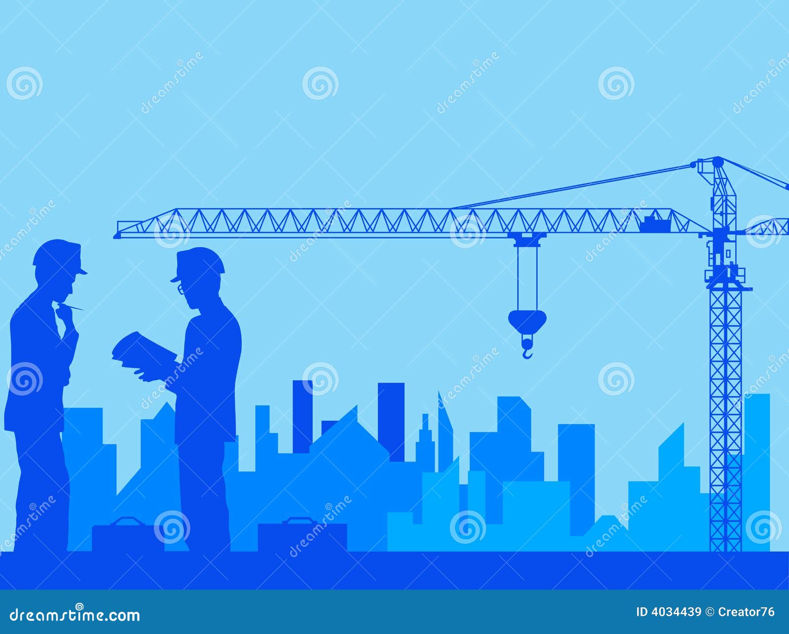 Construction. Designing of New Area. Vector Stock Vector - Illustration ...