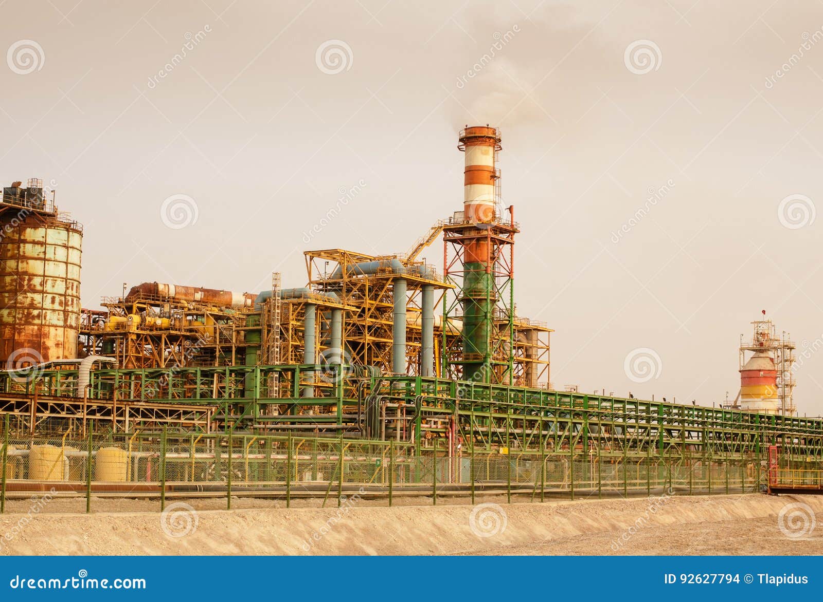 Construction Details of the Chemical Plant Stock Photo - Image of ...
