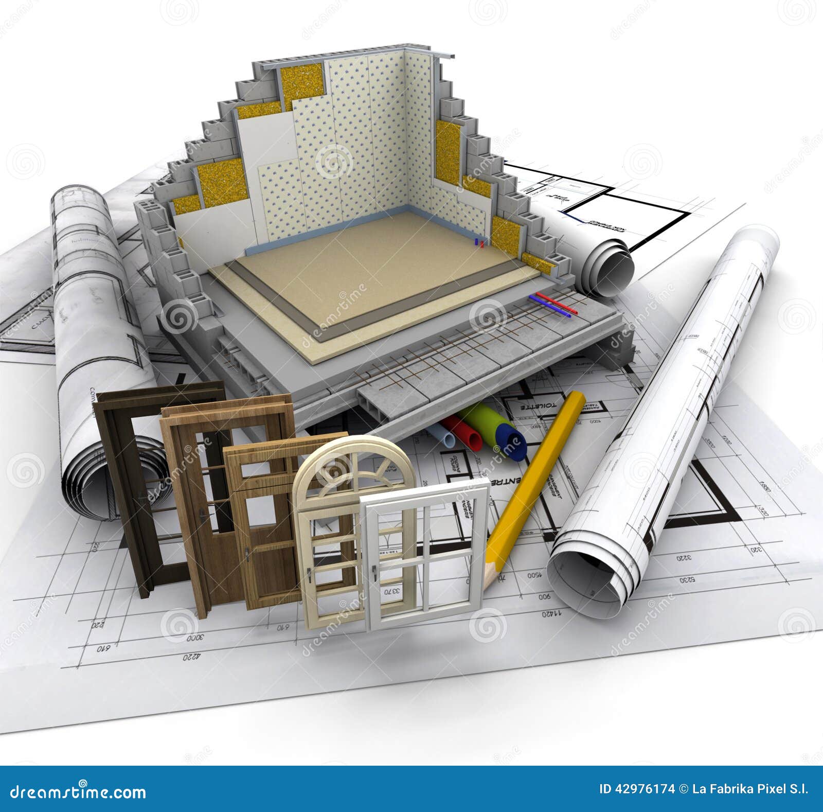 Construction details stock illustration. Illustration of improvement ...