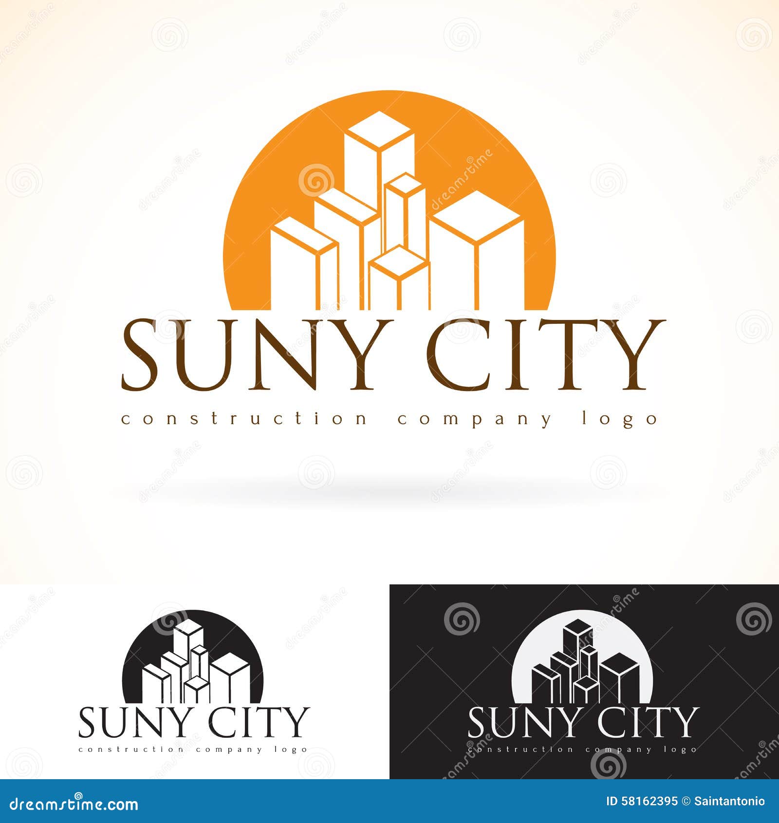 Construction Development Building Company, Vector Logo Design Mock Up ...