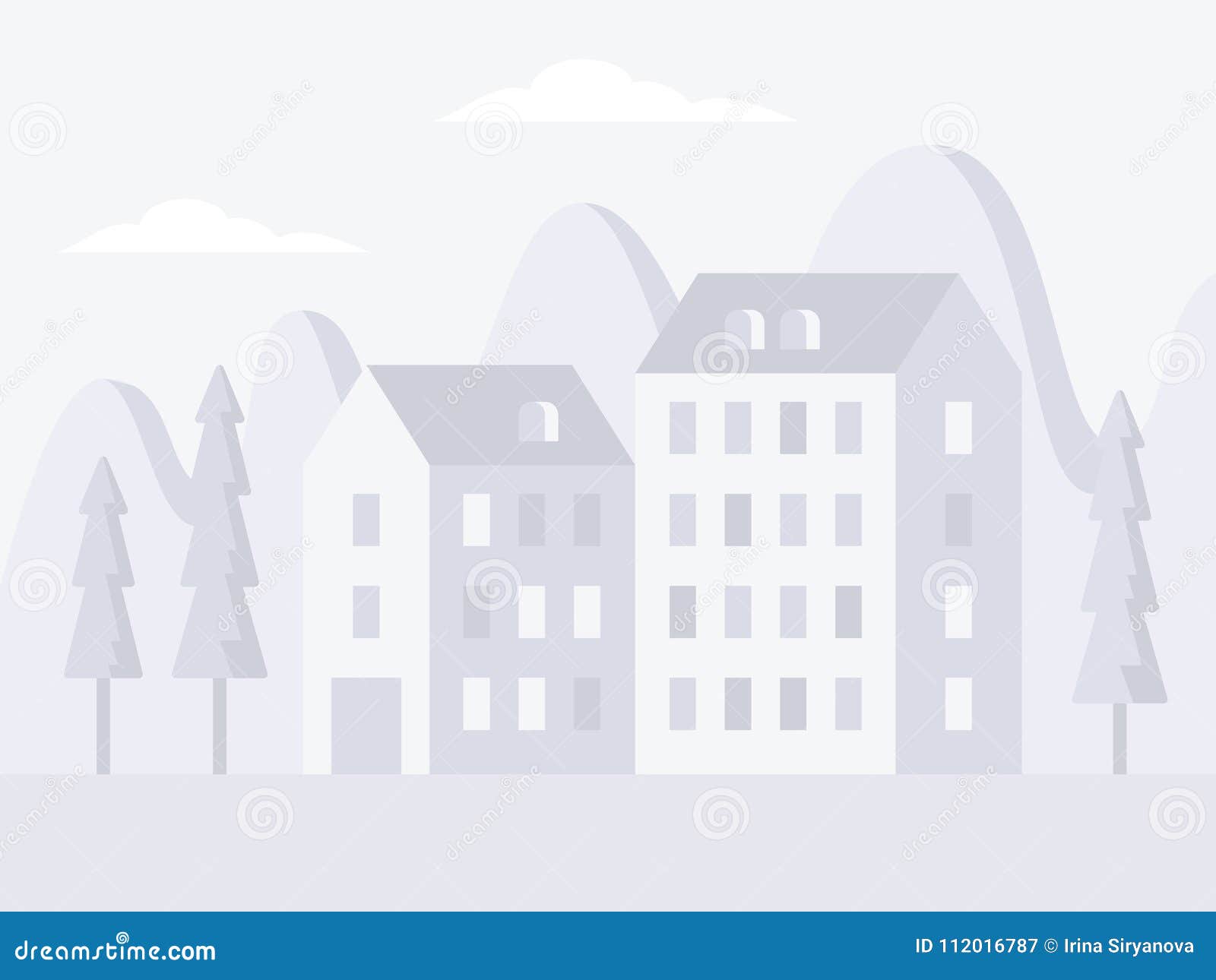 Construction Development Building Vector Illustration Stock Vector ...