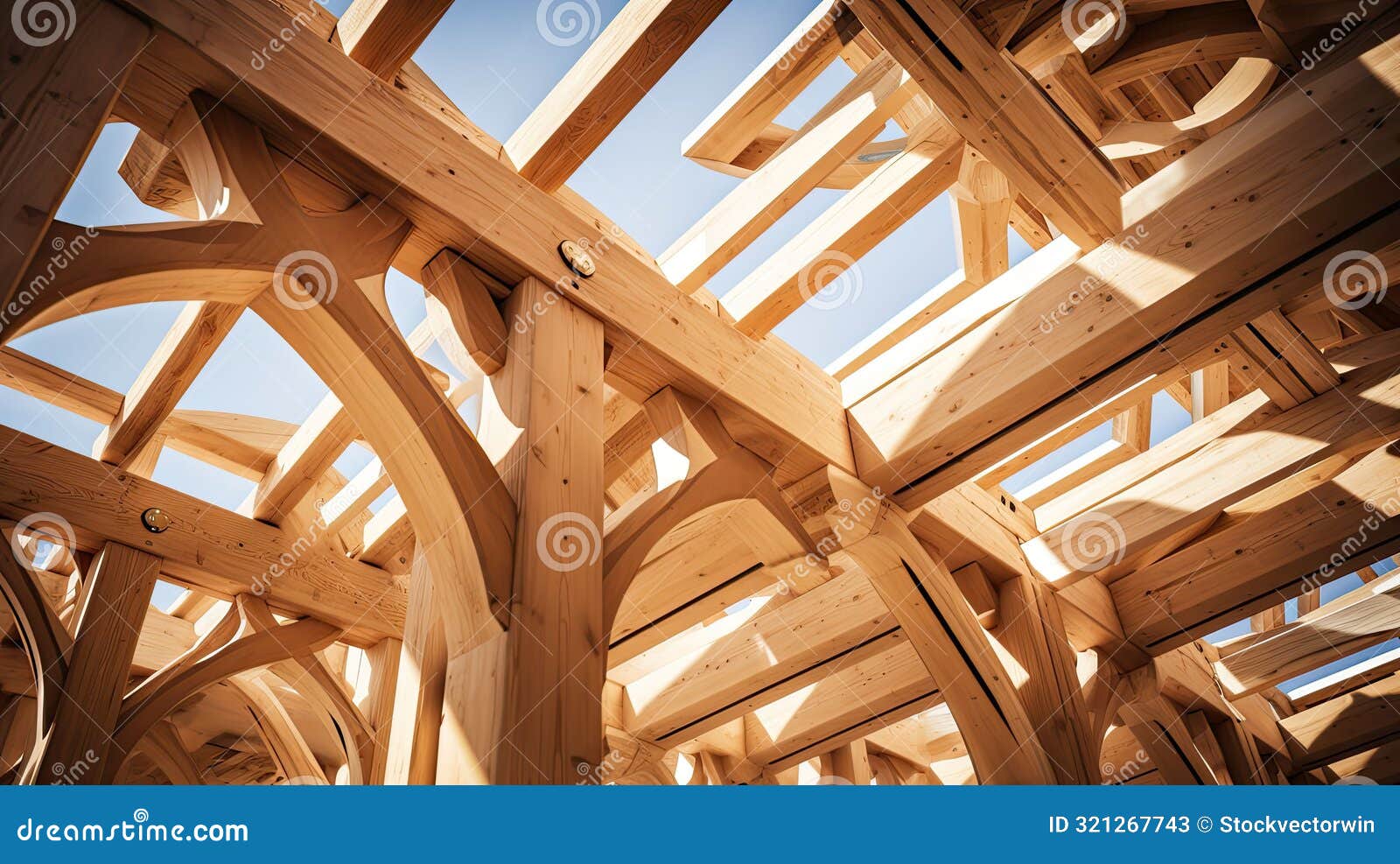 Construction Development Timber Frame Stock Illustration - Illustration ...