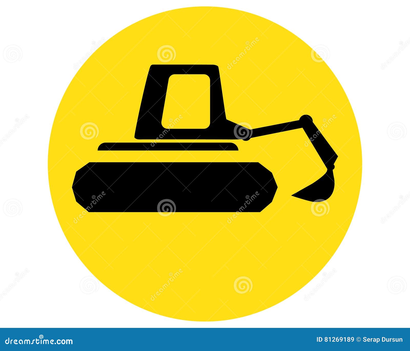 Construction Digger Concept Design Vector Illustration | CartoonDealer ...