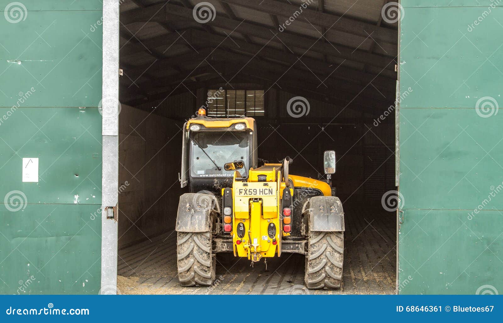 Construction Digger Loader Parked in Shed Editorial Photo - Image of ...